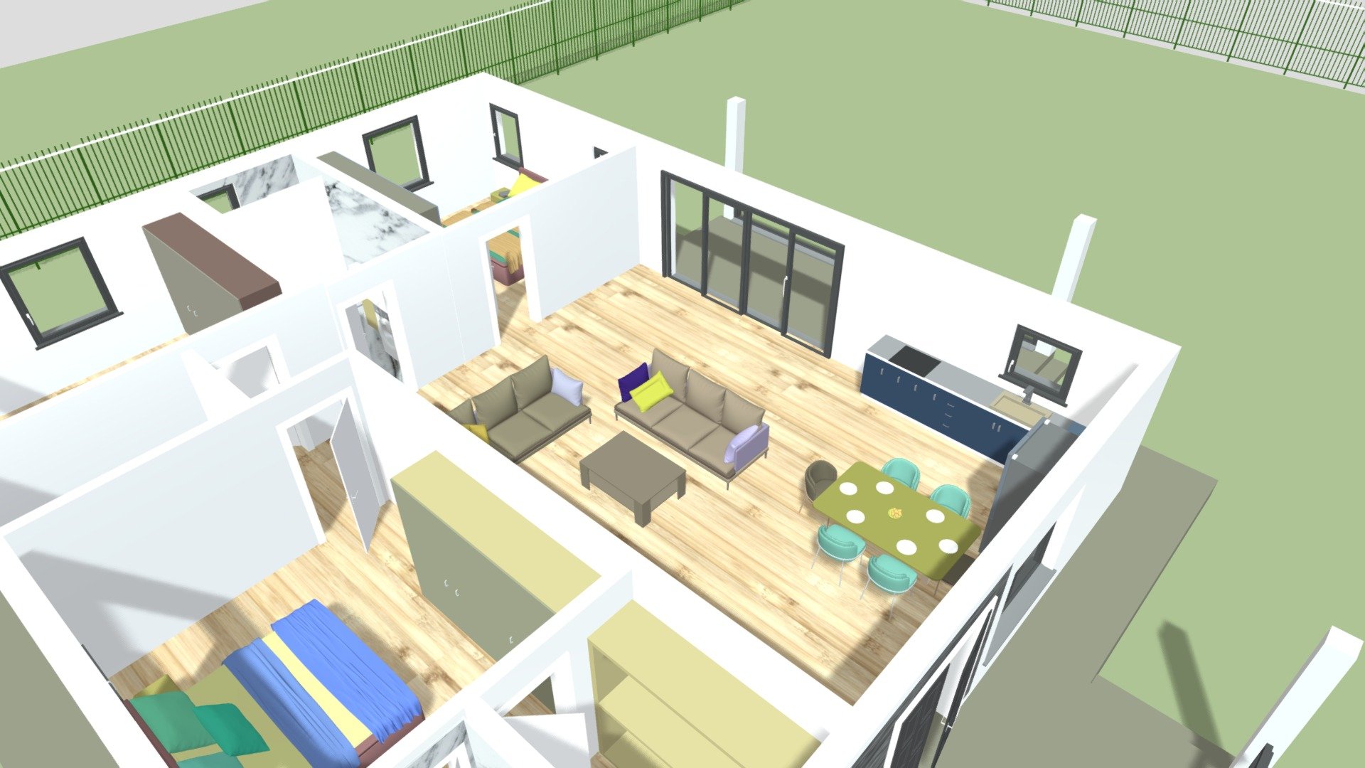 Shine 4 Rooms T Design 2 - Download Free 3D model by Junker_Tuvia ...