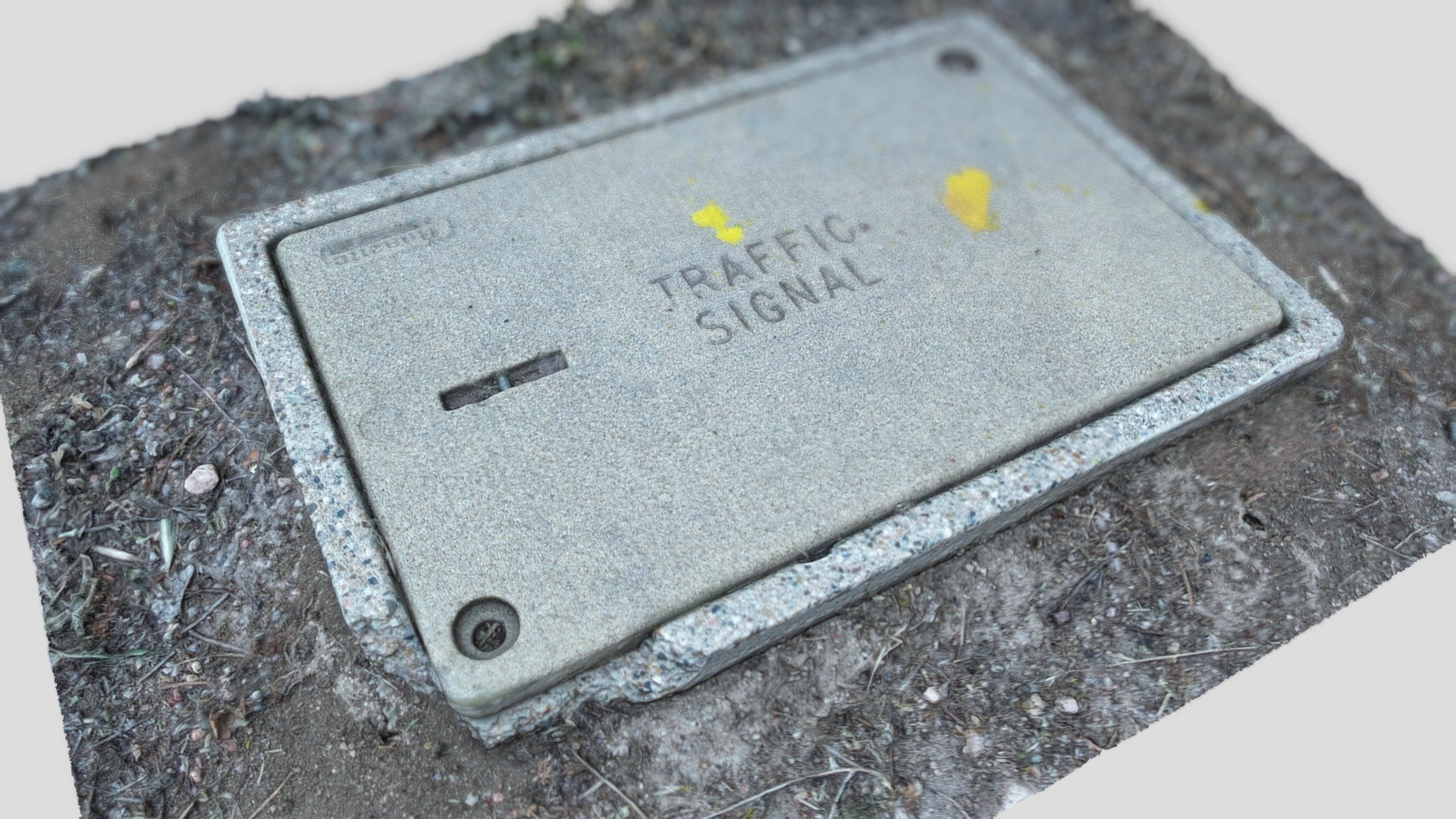 Traffic Control Box Imbedded In Ground - Buy Royalty Free 3D model by ...