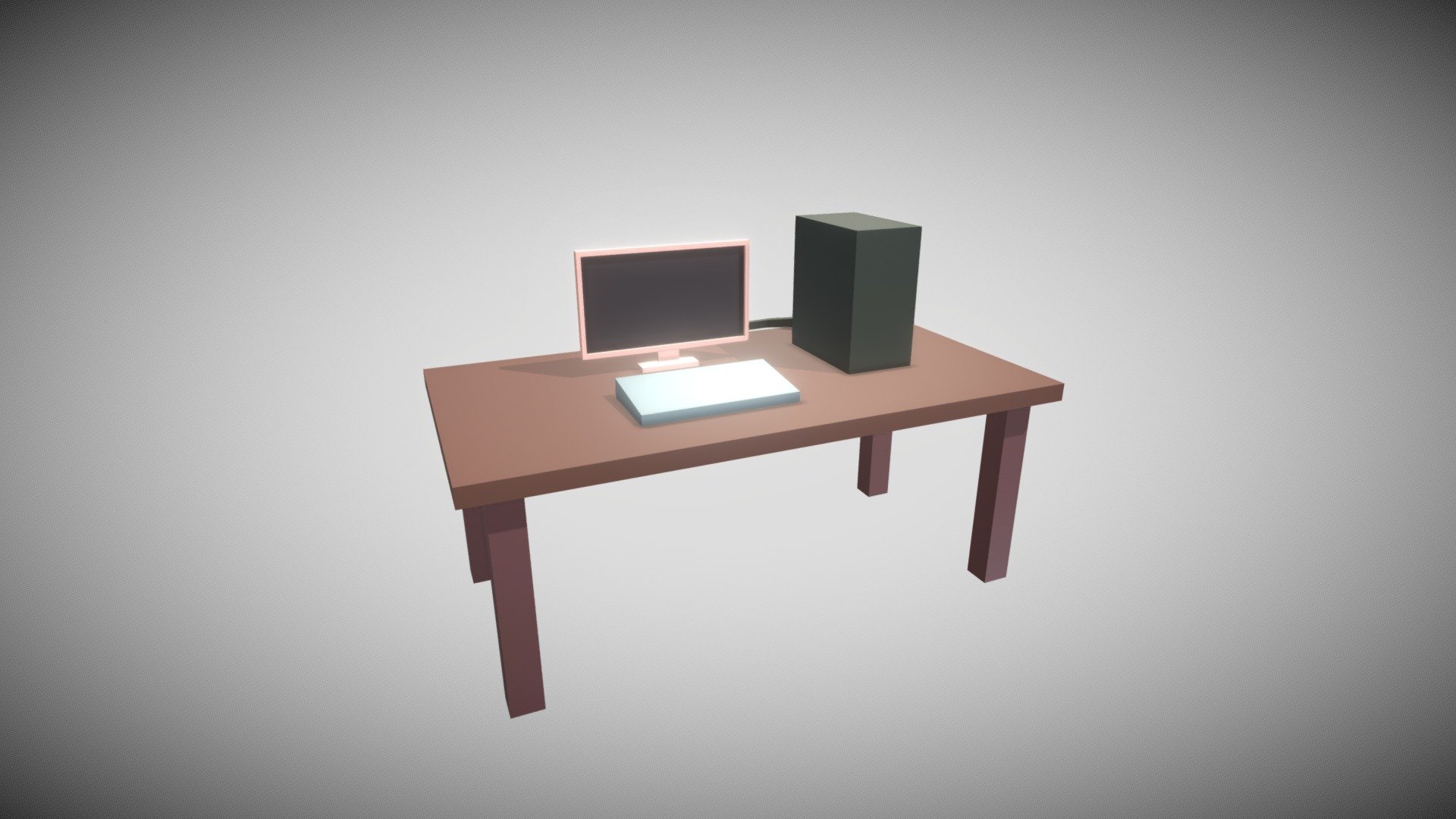 Computer Table - Download Free 3D model by Kumar Mridul (@kmkinglucky ...