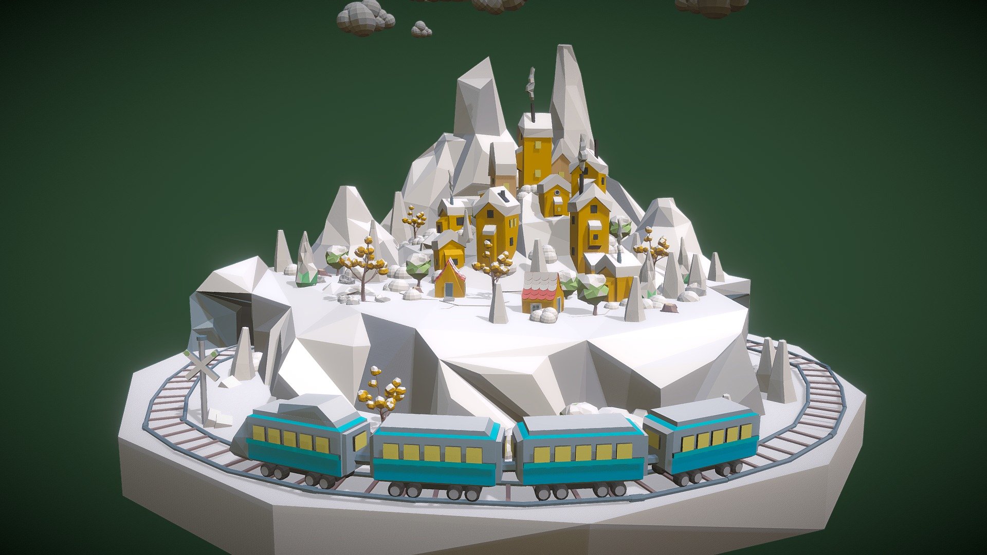 Winter in the Hinterland - 3D model by Matt Connors (@mseydel) [834eec7 ...