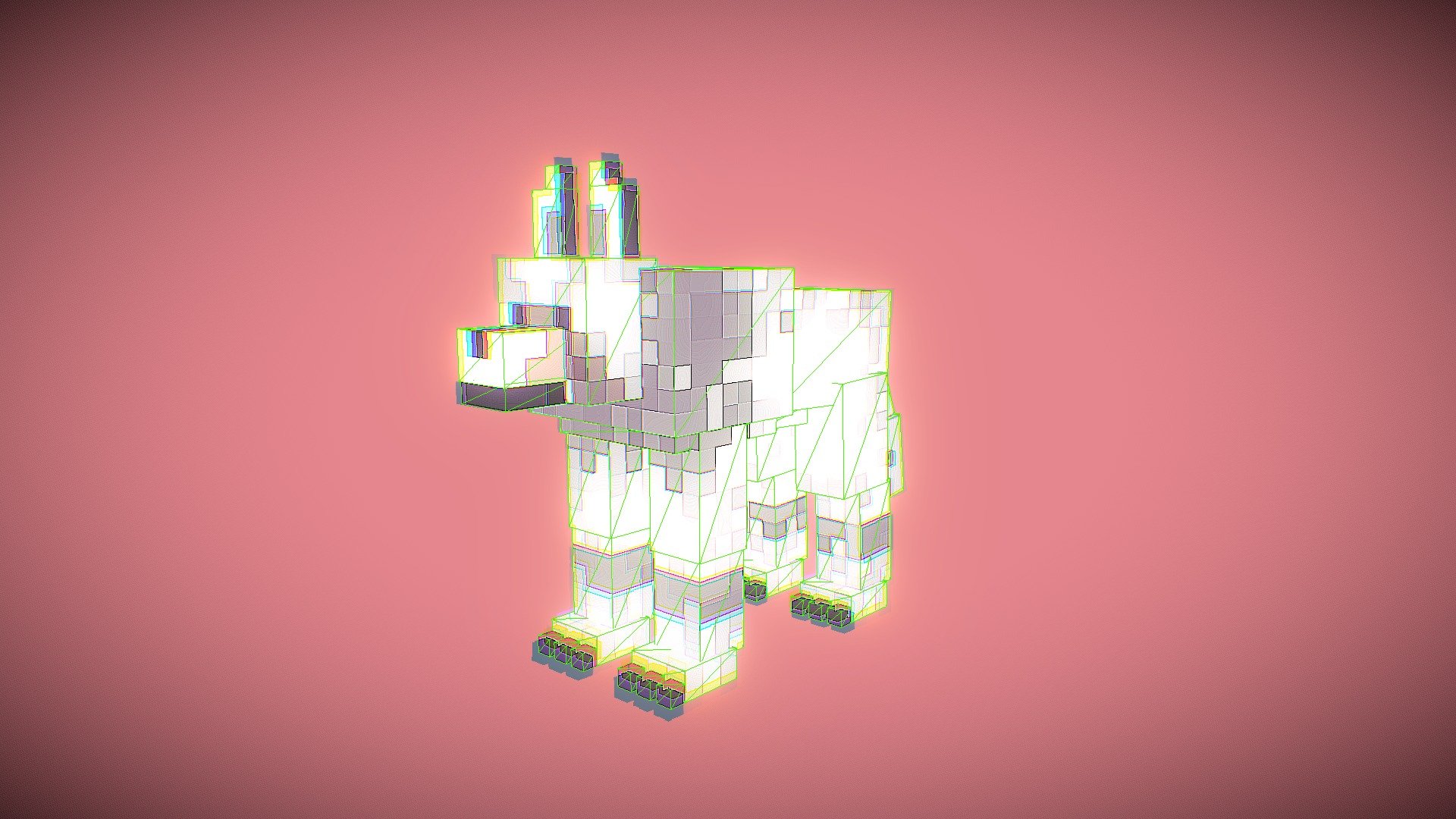 Minecraft_mutant_wolf_download_free_3d_model - 3D model by DIXIE THE ...