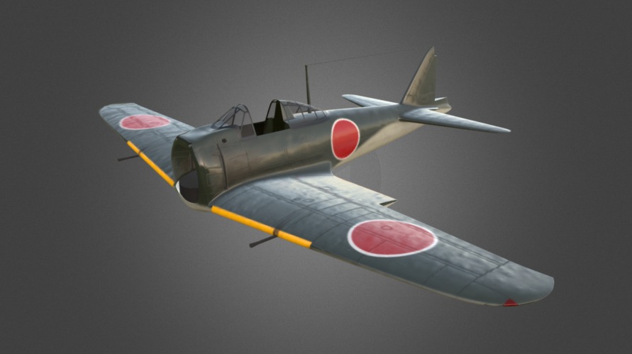 A6m5 Zero Body - 3D model by juandi_sanchez [835535d] - Sketchfab