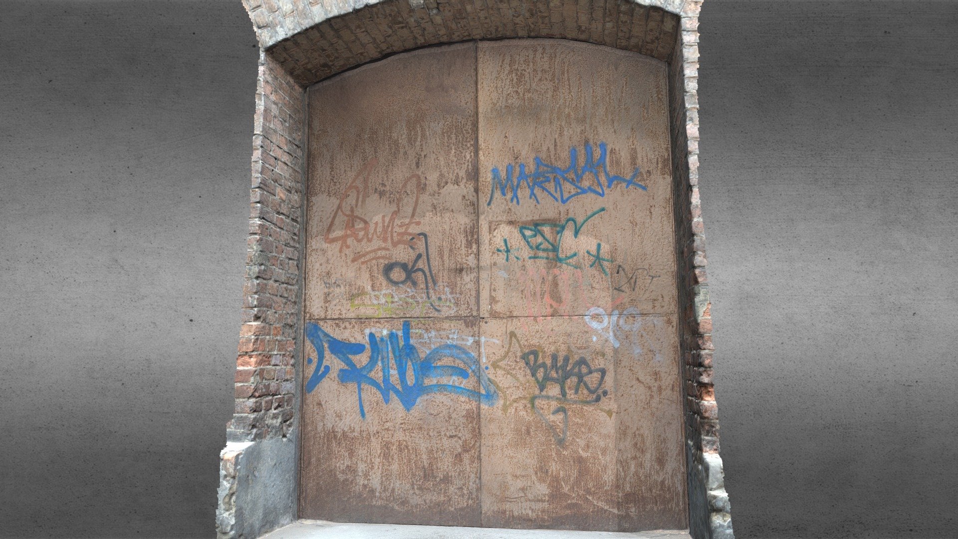 Graffiti covered Metal Door - Buy Royalty Free 3D model by Abandoned ...