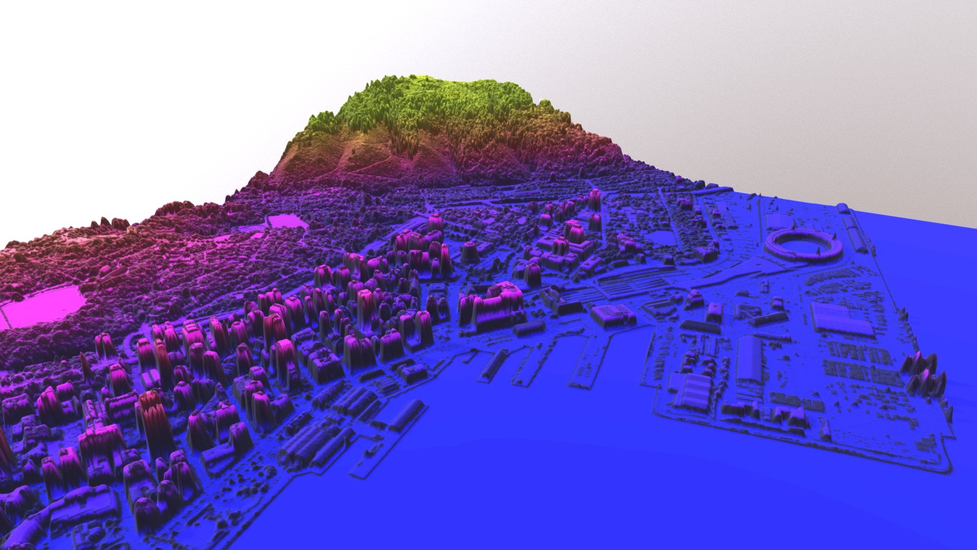 Plasma Map of Downtown Wellington, New Zealand - 3D model by smartmAPPS ...