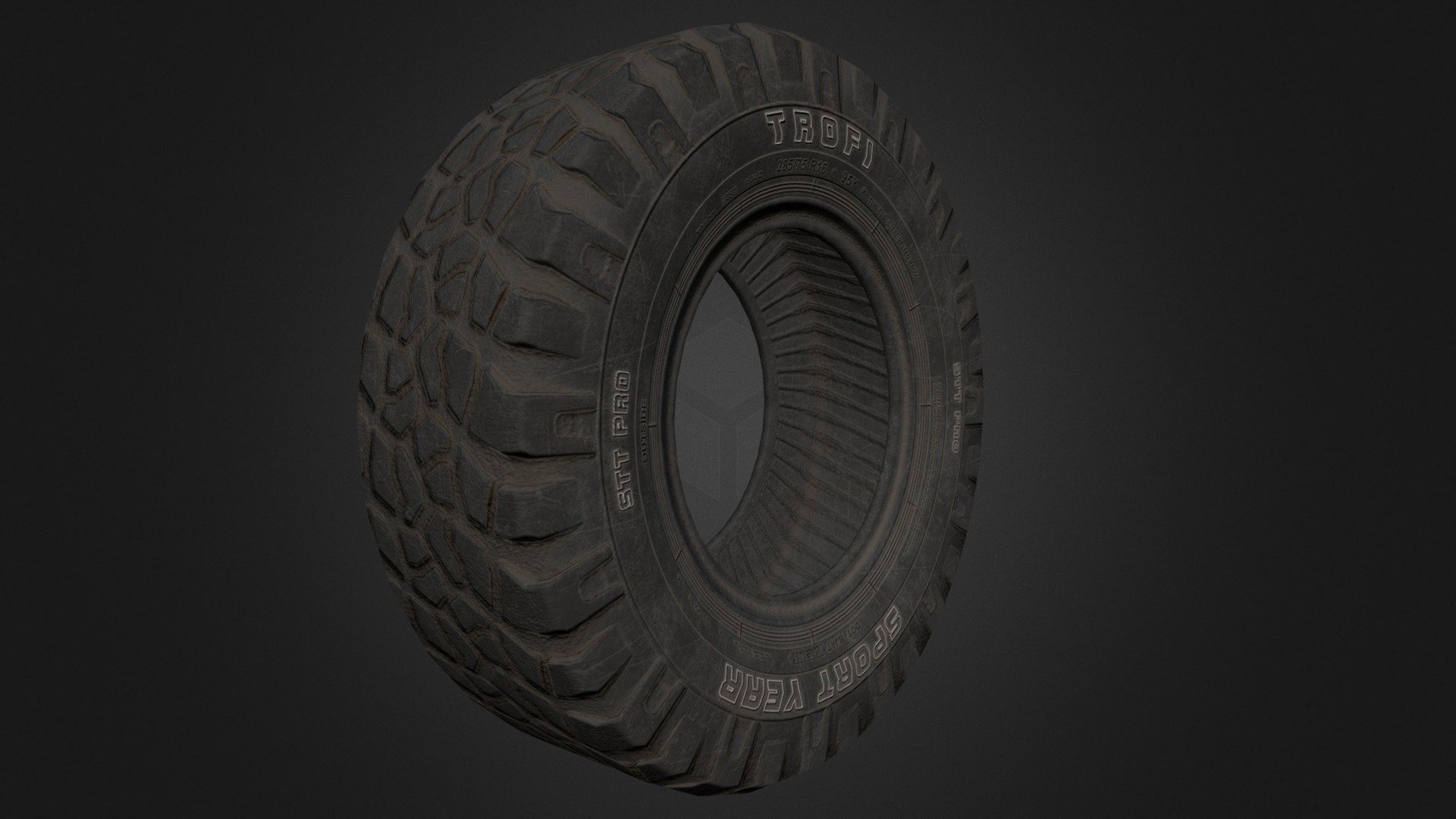 Off-road tire - 3D model by Alex44444 [835a7a5] - Sketchfab