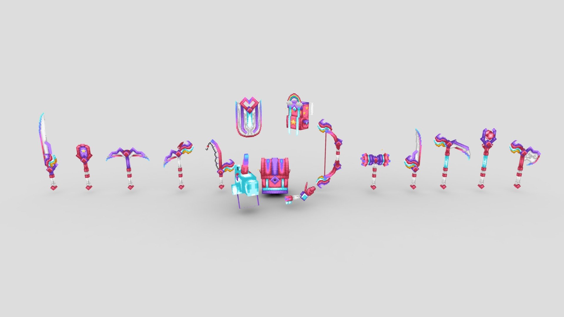 Unicorn Animated Fantasy Weapon Set - Buy Royalty Free 3D model by EliteCreatures [835b106 ...