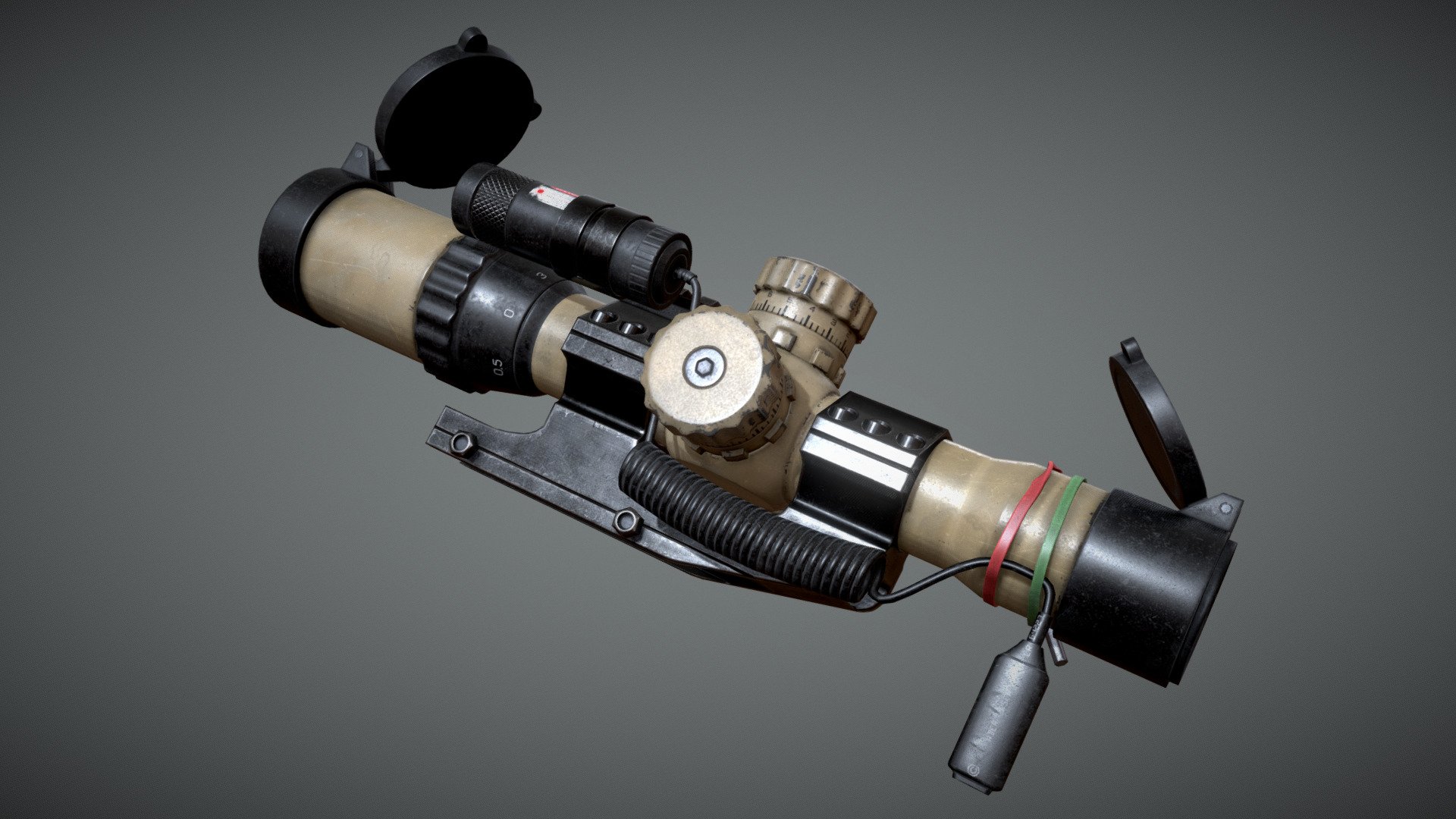 Sniper Optic Scope 1 - 4x28 AAA FPS Game Ready - Buy Royalty Free 3D ...
