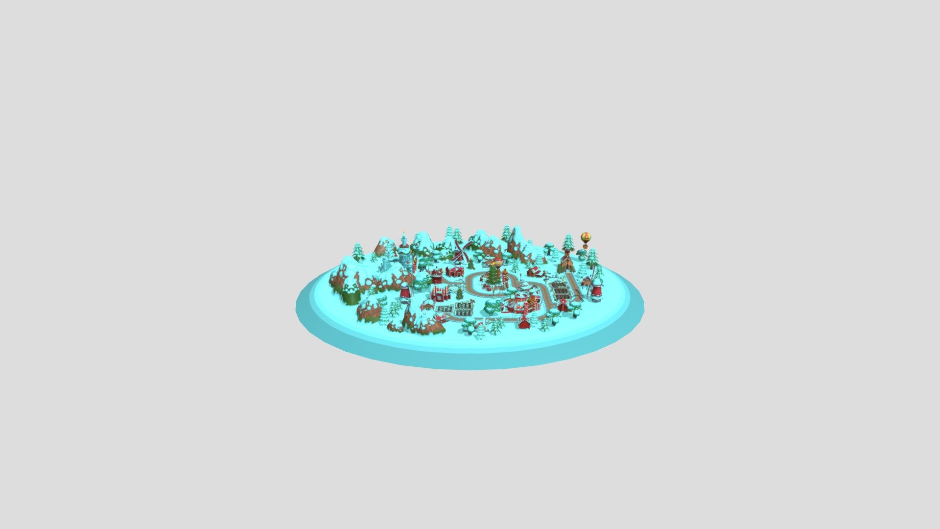 Christmas Cartoon Farm-gltf - 3D model by vrf2f [8364c2f] - Sketchfab