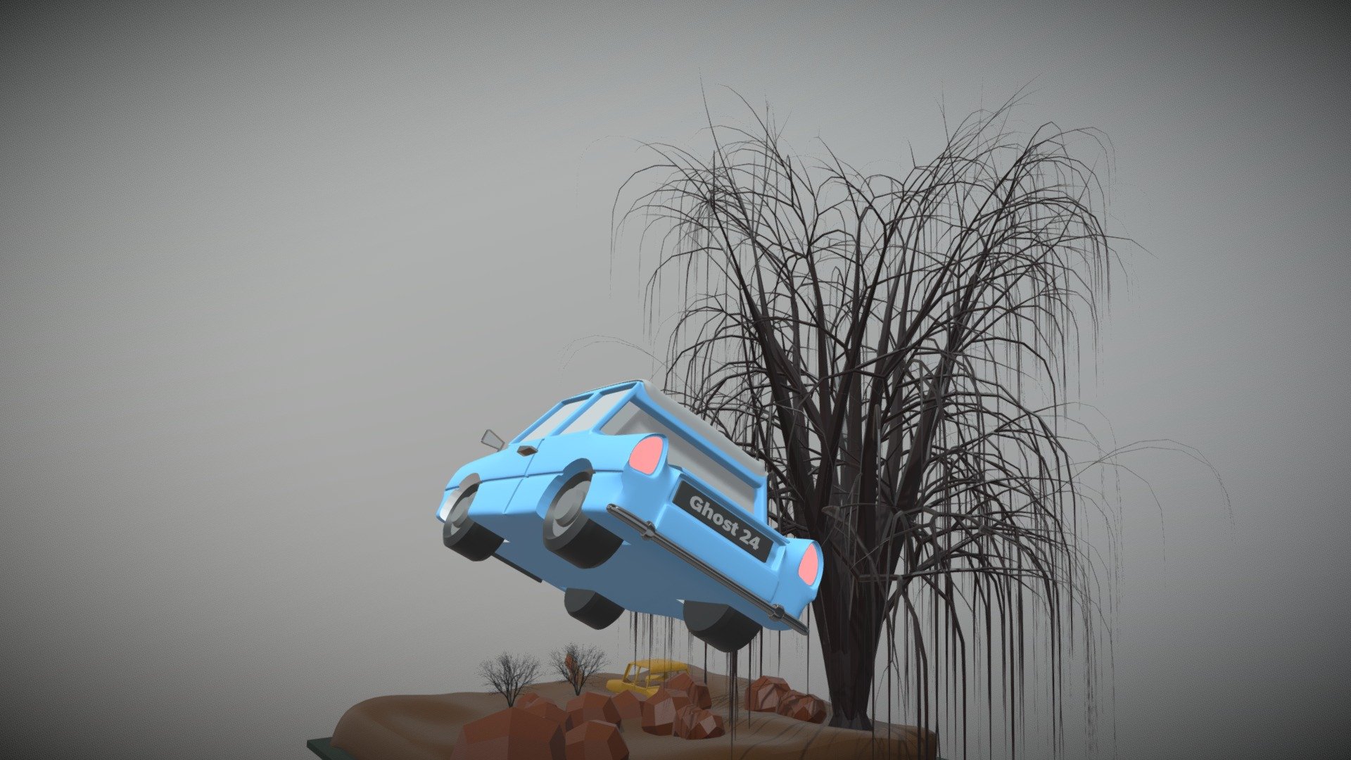 Hunted Tree and flying Car Animation - Download Free 3D model by ...