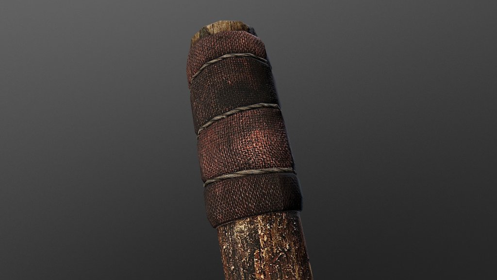 Grungy Fantasy Torch - 3D model by theschaeff [8365422] - Sketchfab