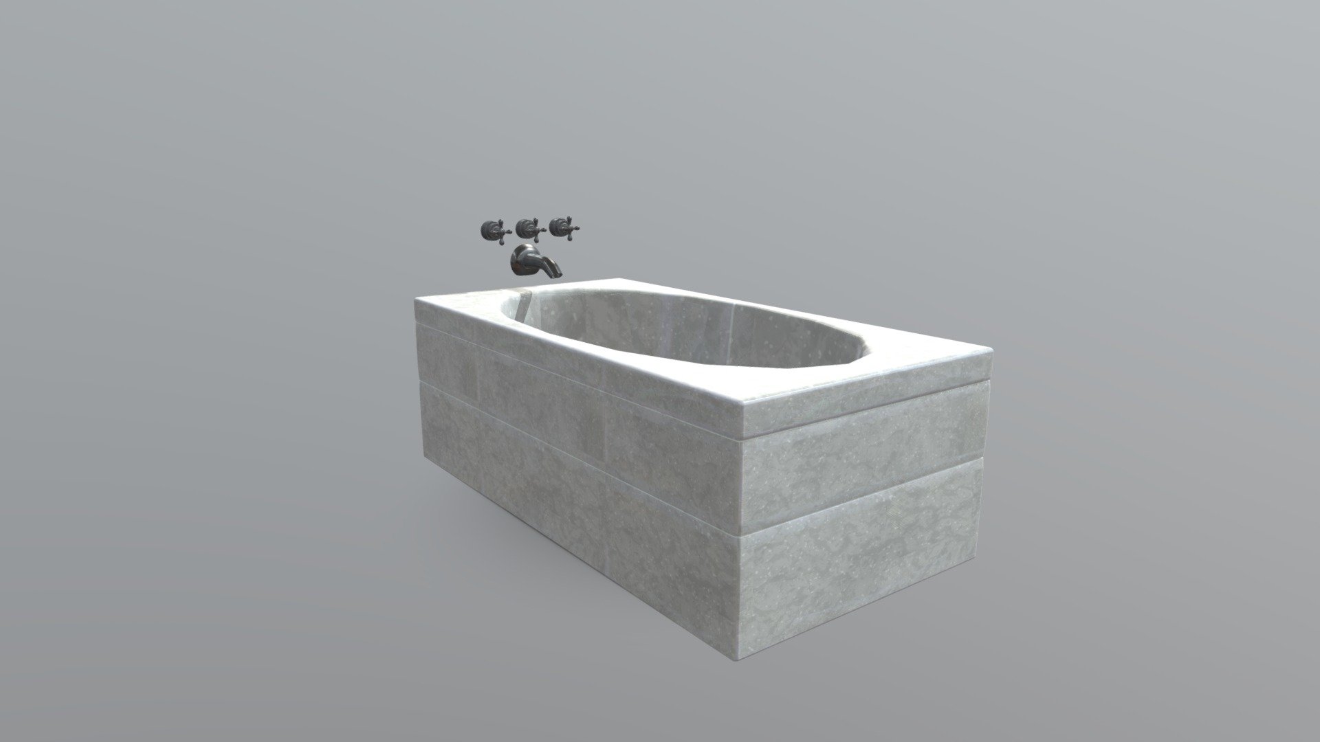 3D bathtub and faucet set prop - 3D model by MK619 [8369122] - Sketchfab