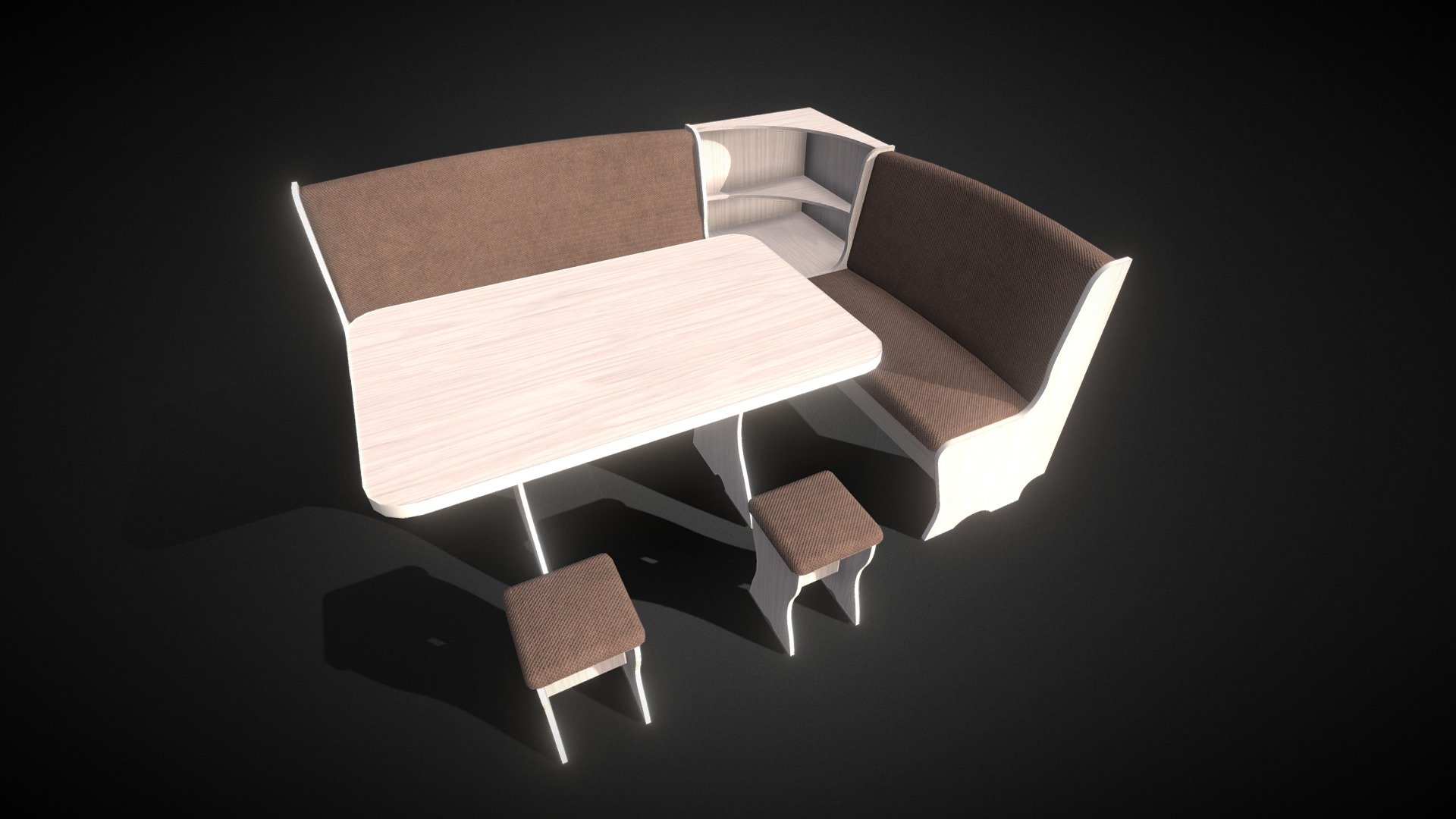 Dining Area (corner Sofa03) - 3D model by zilbeerman [836a708] - Sketchfab