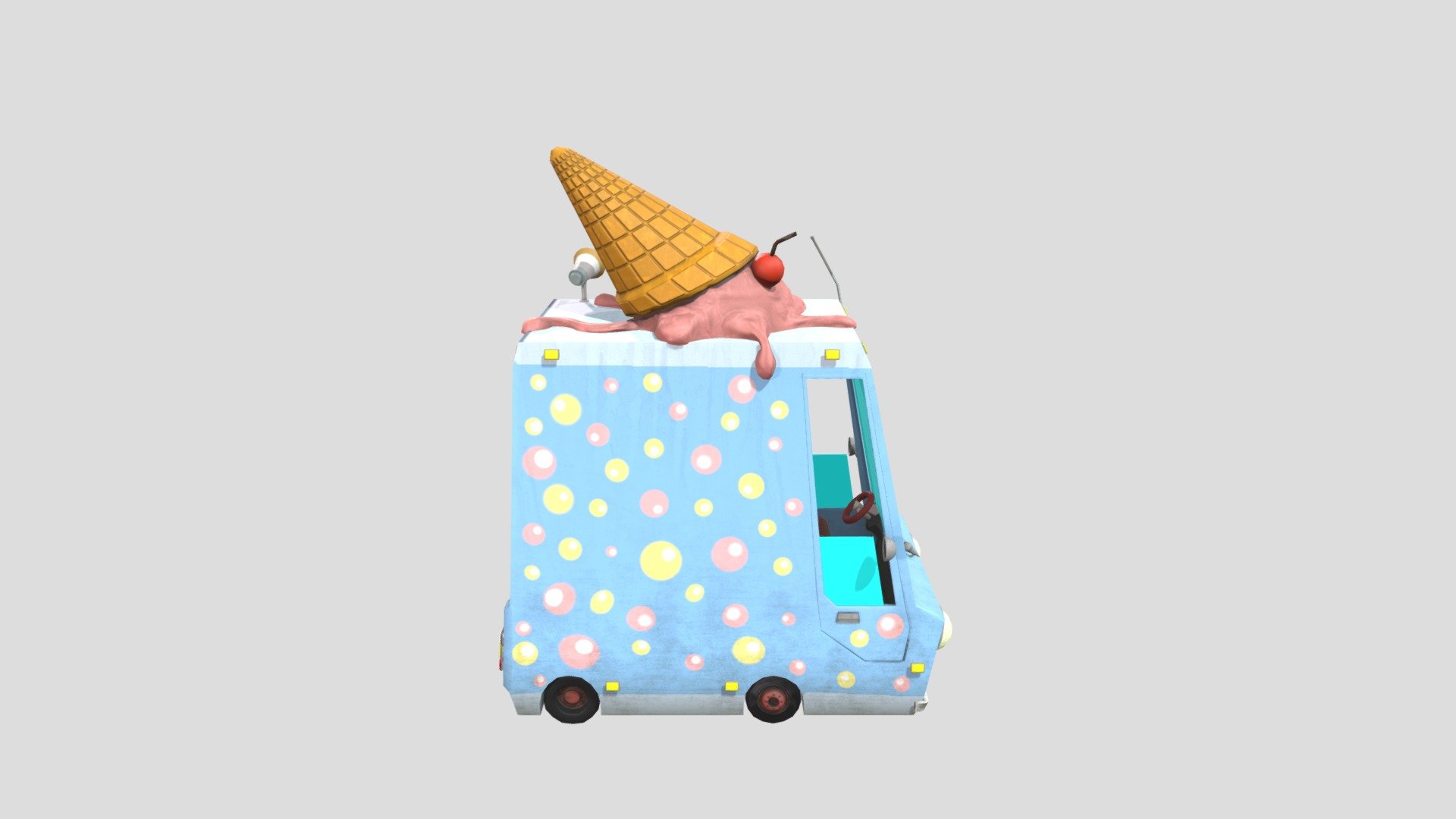 ice cream van - 3D model by slkiew [836dc29] - Sketchfab