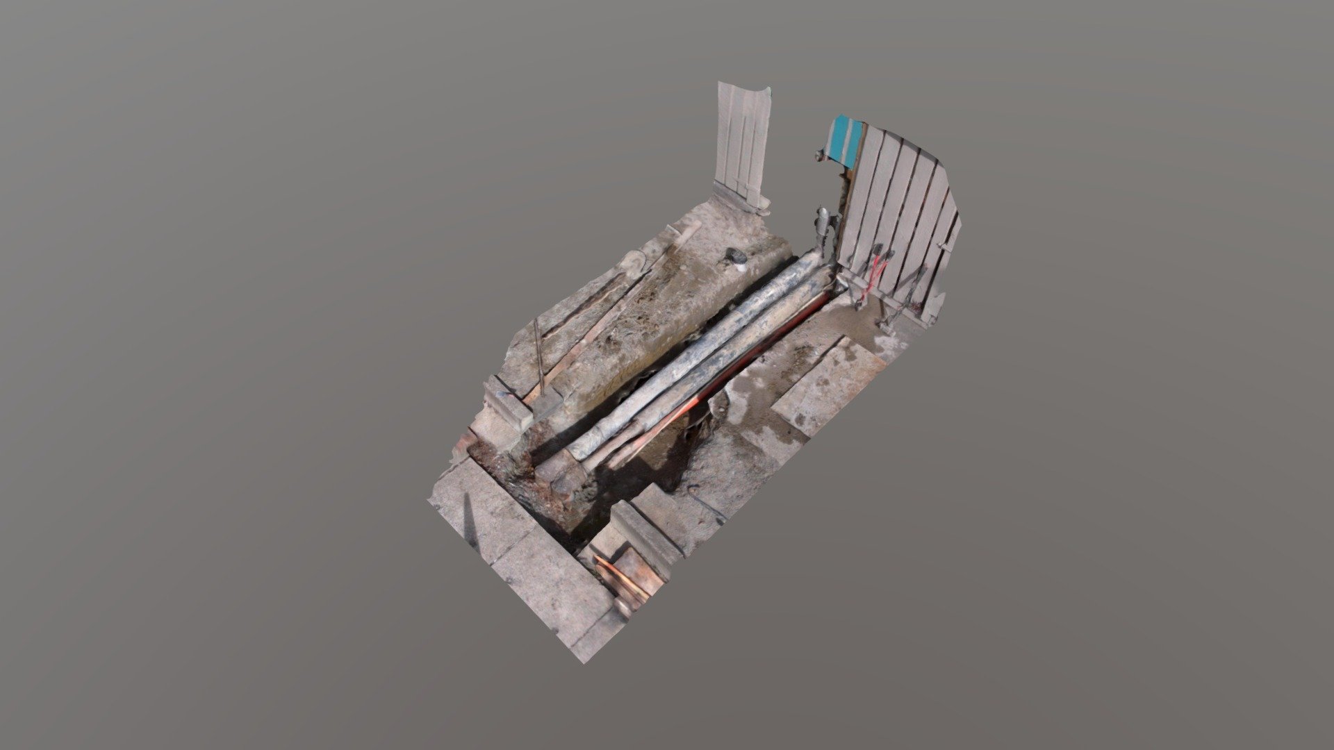Open service trench captured with Leica GS18i - 3D model by ...