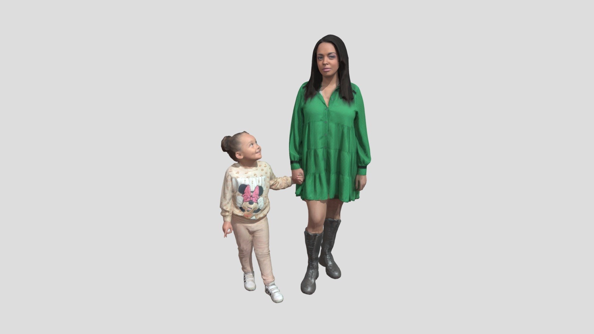Humano Standing Woman with a child _0134463 - Buy Royalty Free 3D model ...