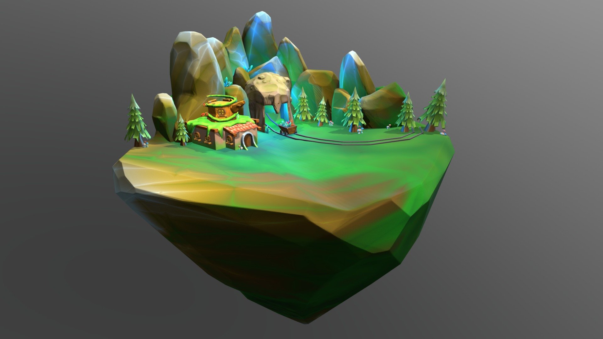 Fantasy Landscape - 3D model by Arthur.Kabakov [8378057] - Sketchfab