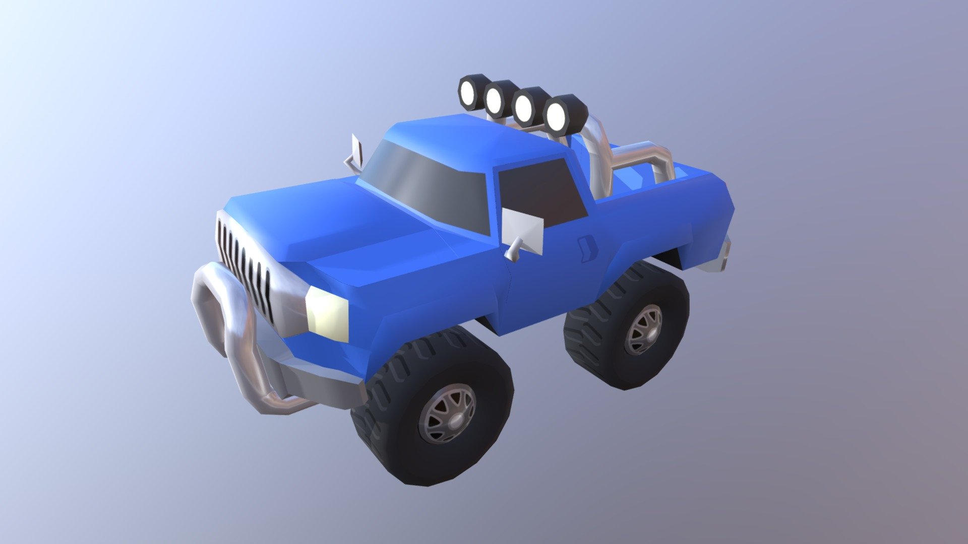 Low Poly Pickup Truck - Download Free 3D model by David Jalbert ...