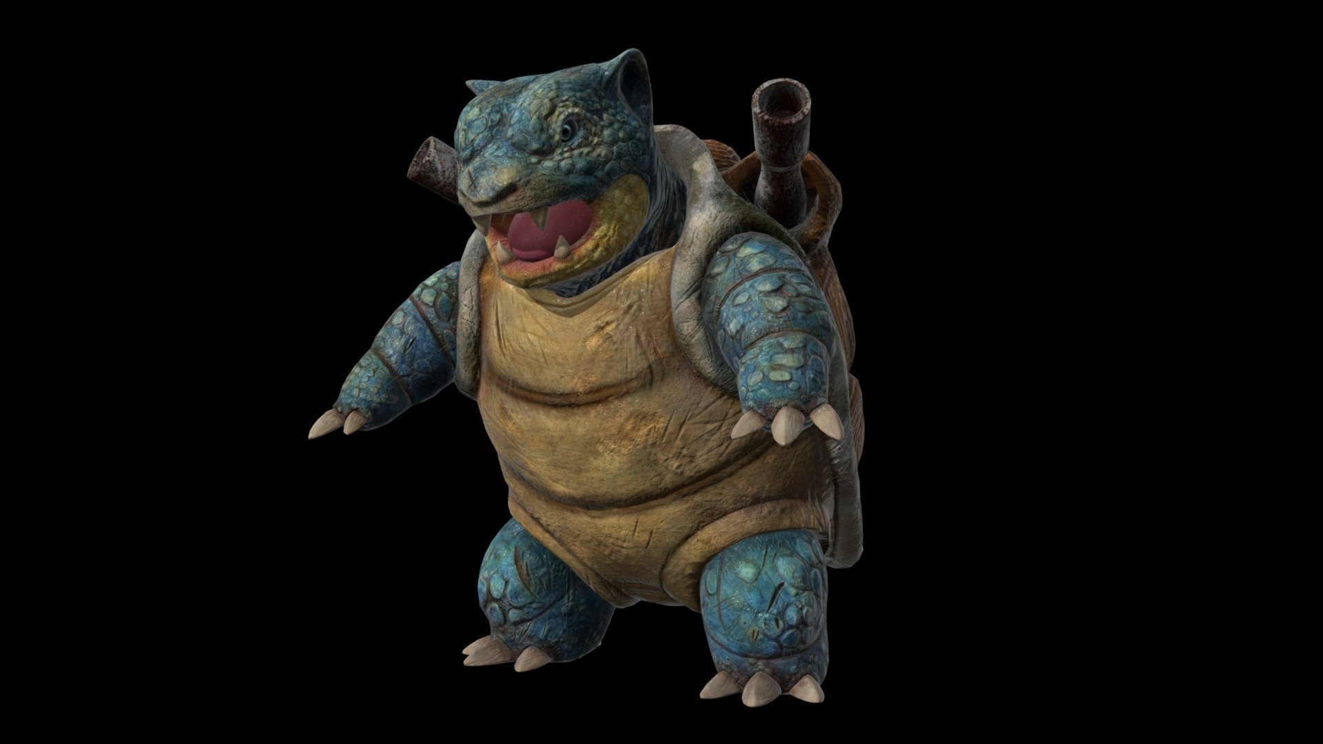 Blastoise Fan Art 3D - 3D model by Yagotavares [8382df7] - Sketchfab