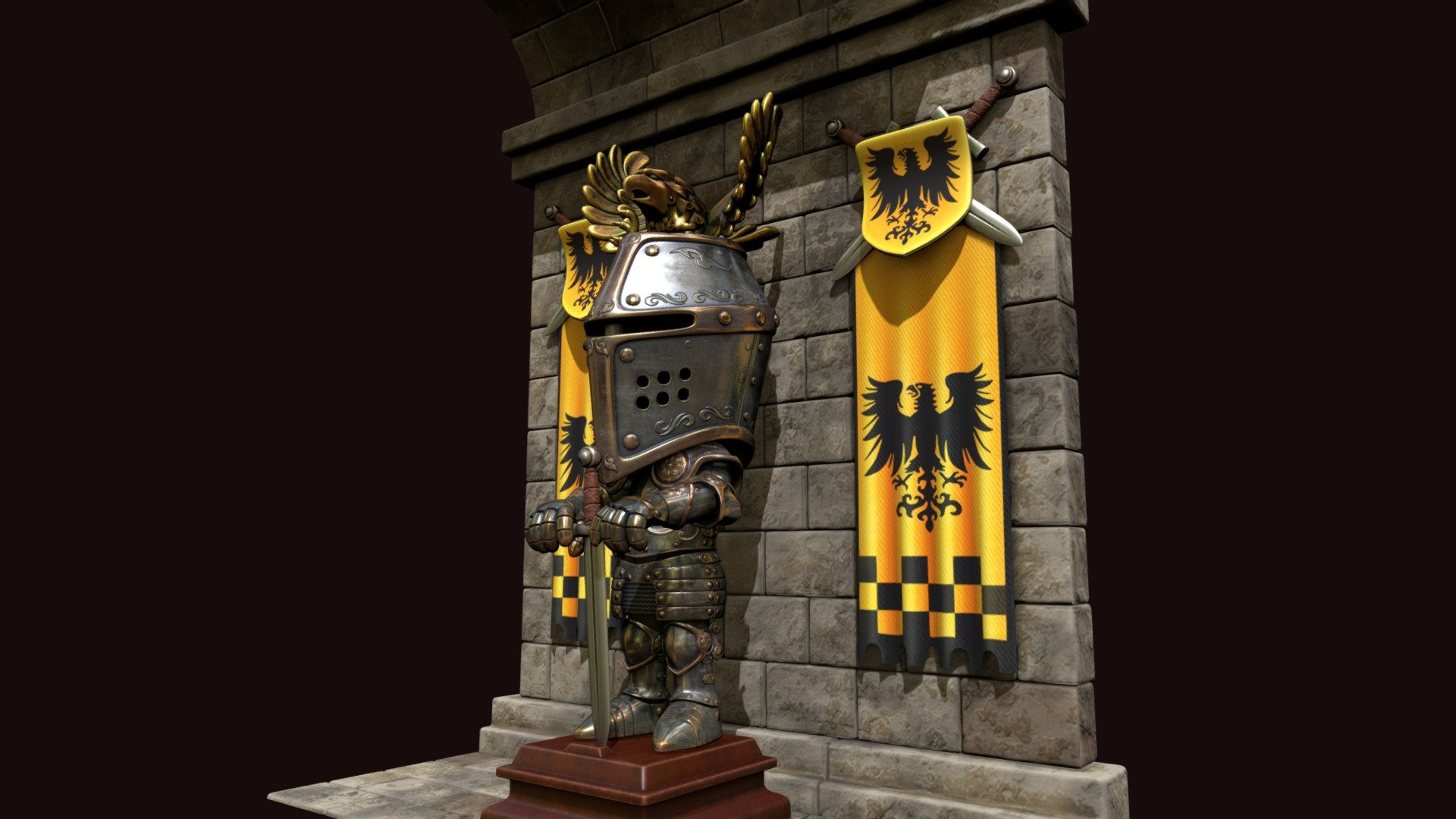 Knight armor, eagle county (toy style) - 3D model by giobiancoFB ...