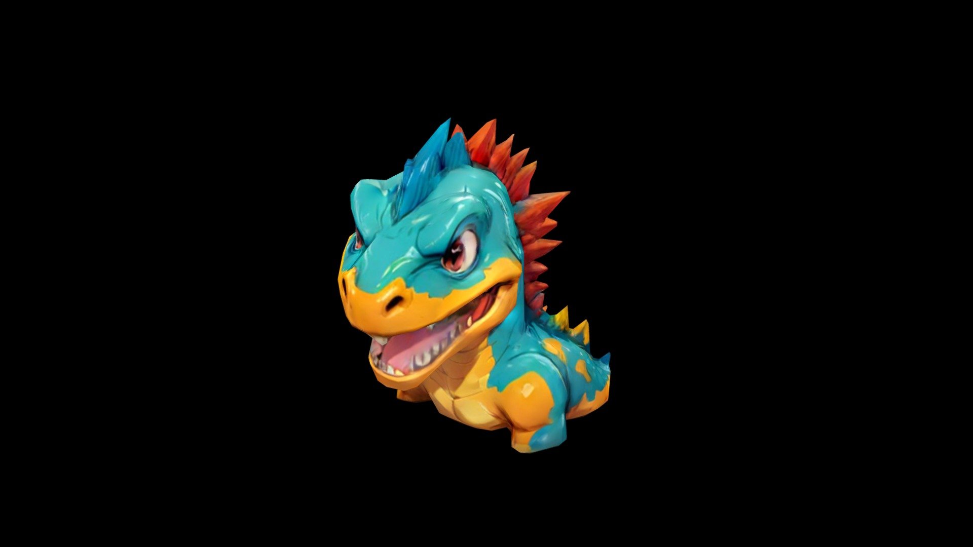 "The Grinning Grinster A Cartoon Character with - Download Free 3D ...
