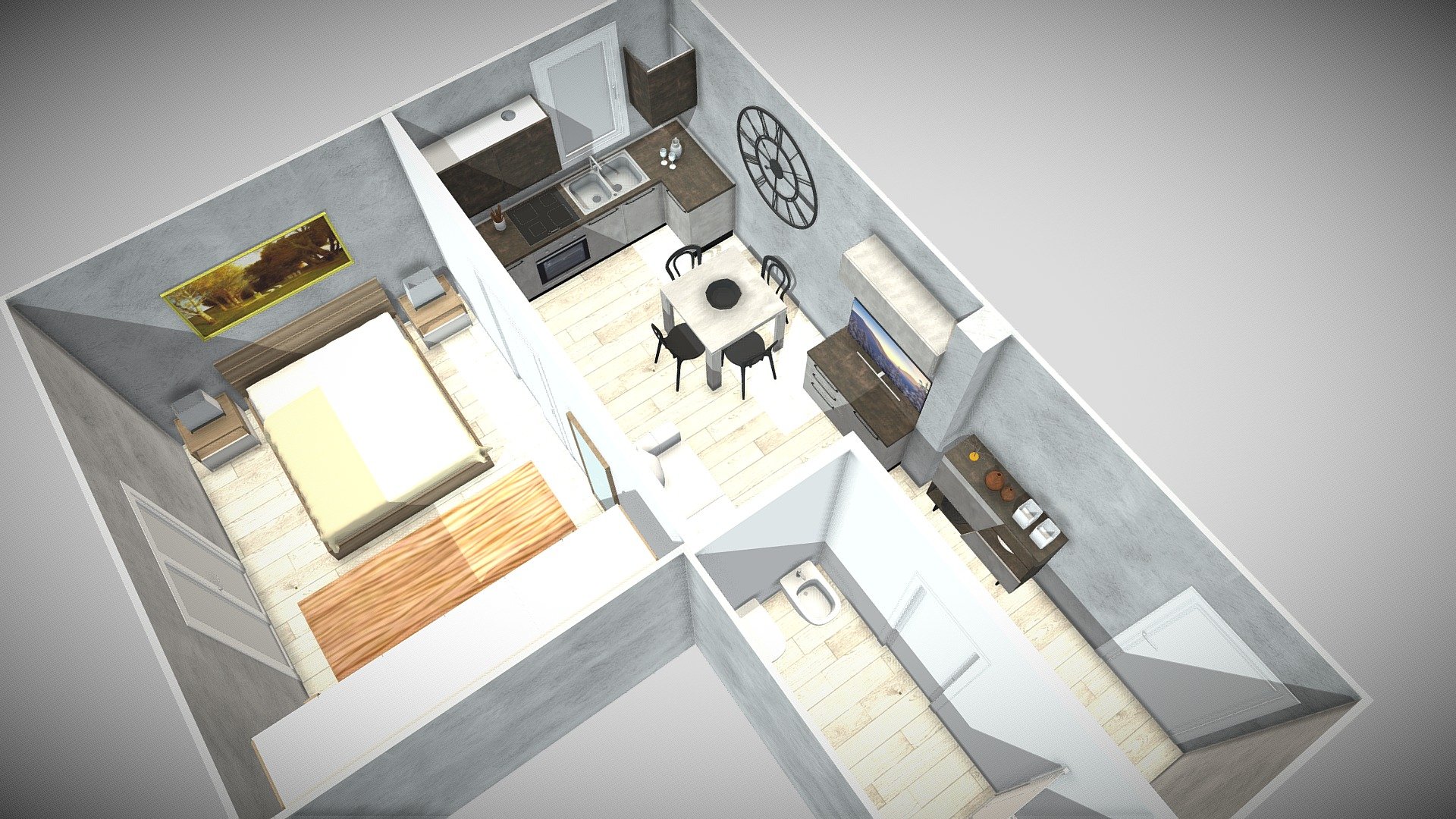 Monolocale 020123 - Download Free 3D model by baldoVReal [838f525 ...