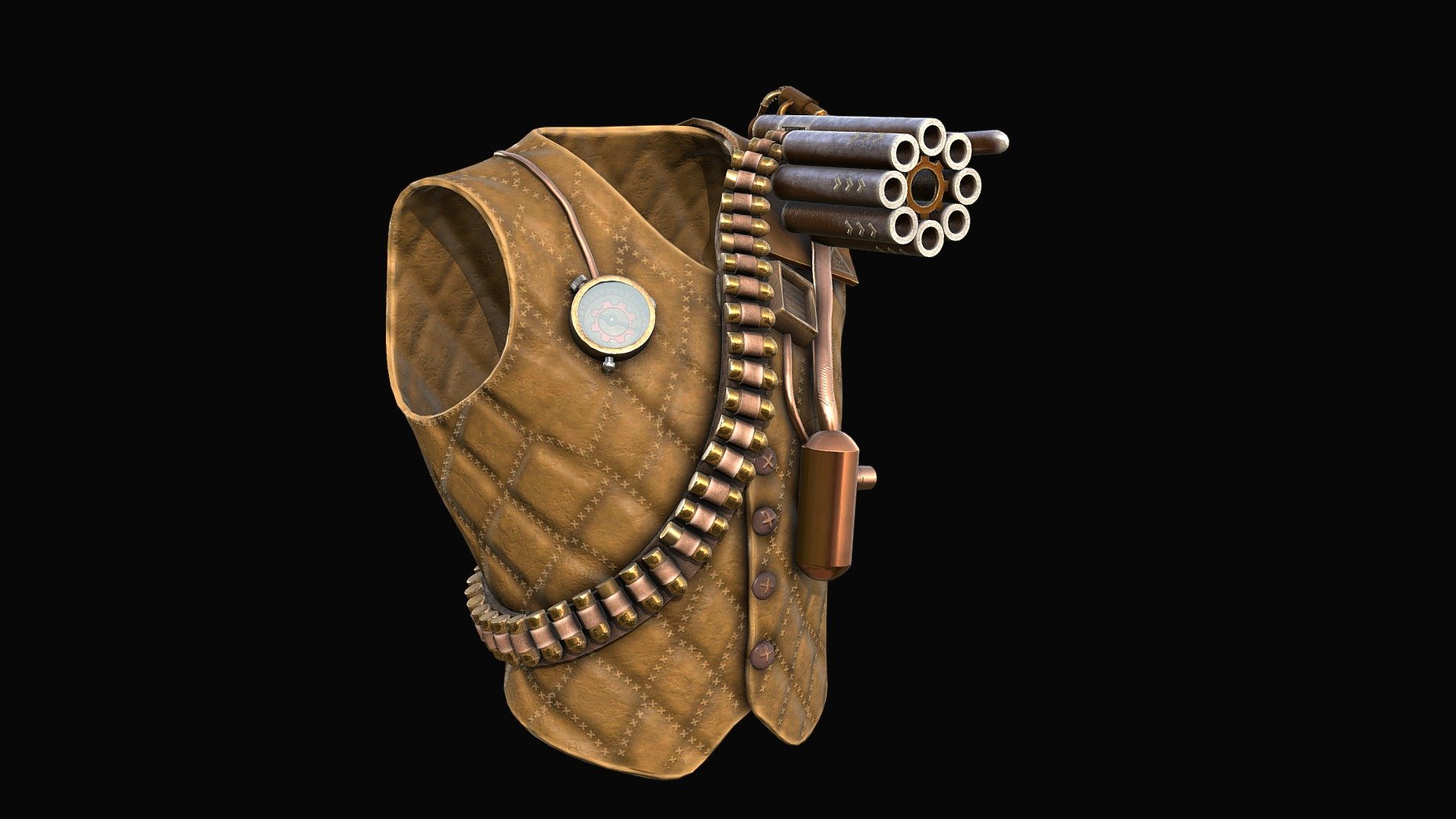 Waistcoat & shoulder mounted gun - free download - Download Free 3D ...