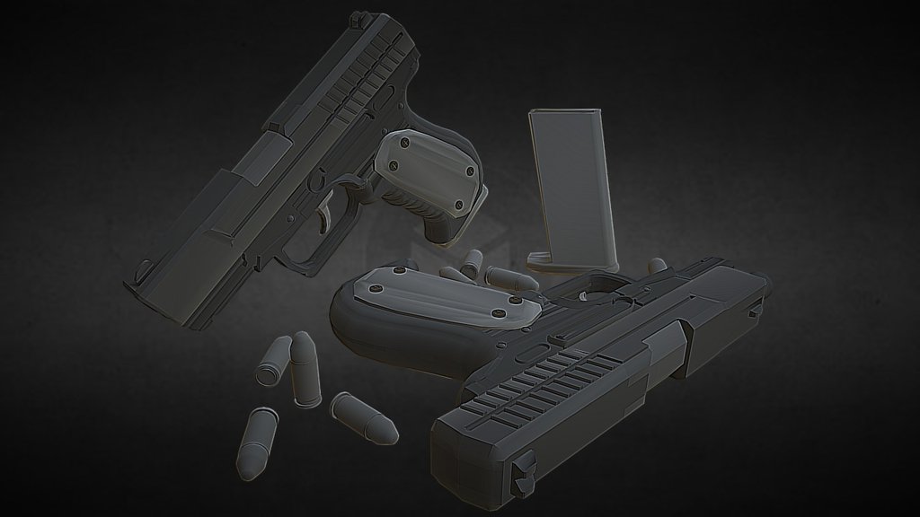 HandGun - Download Free 3D model by martn00 [8390e16] - Sketchfab