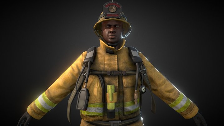 Firefighter 3D models - Sketchfab