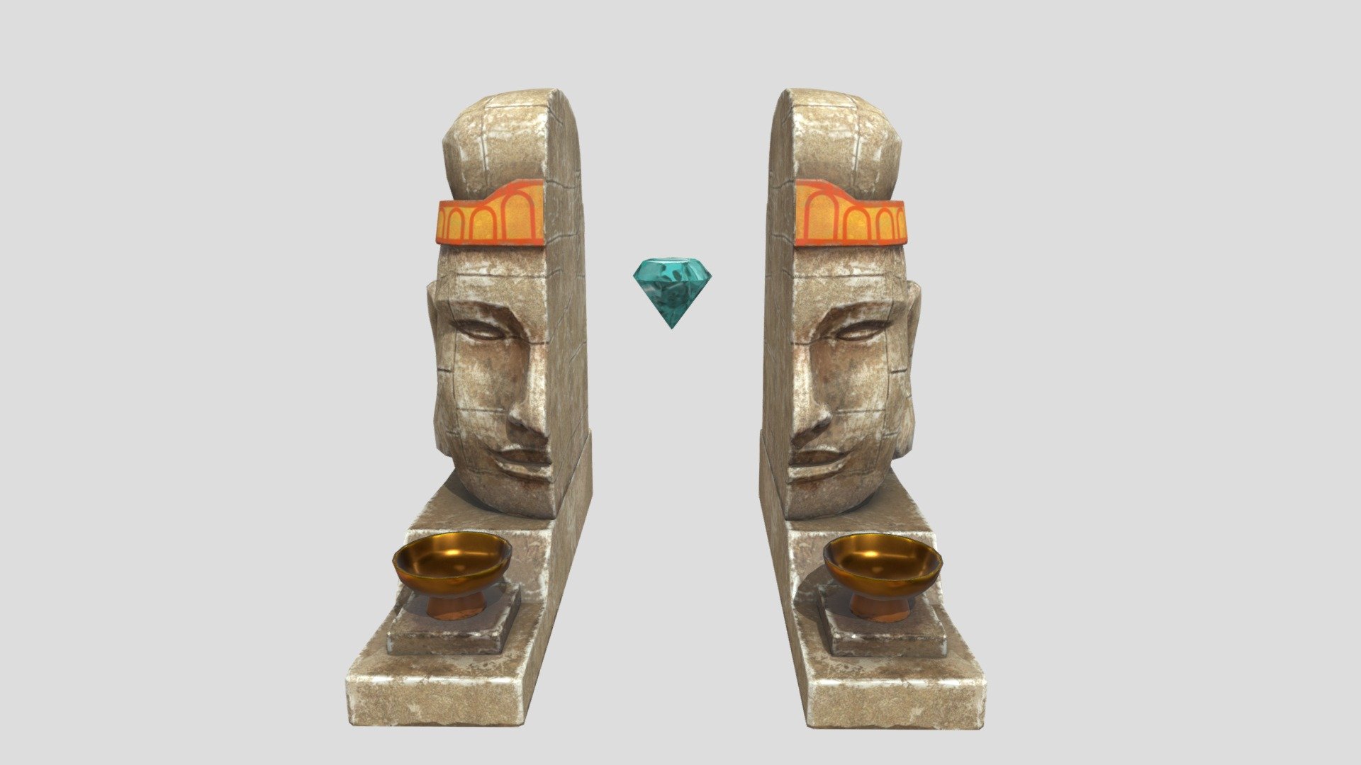 Half Head Statue AngKor - 3D model by dzungnguyen [8394e16] - Sketchfab