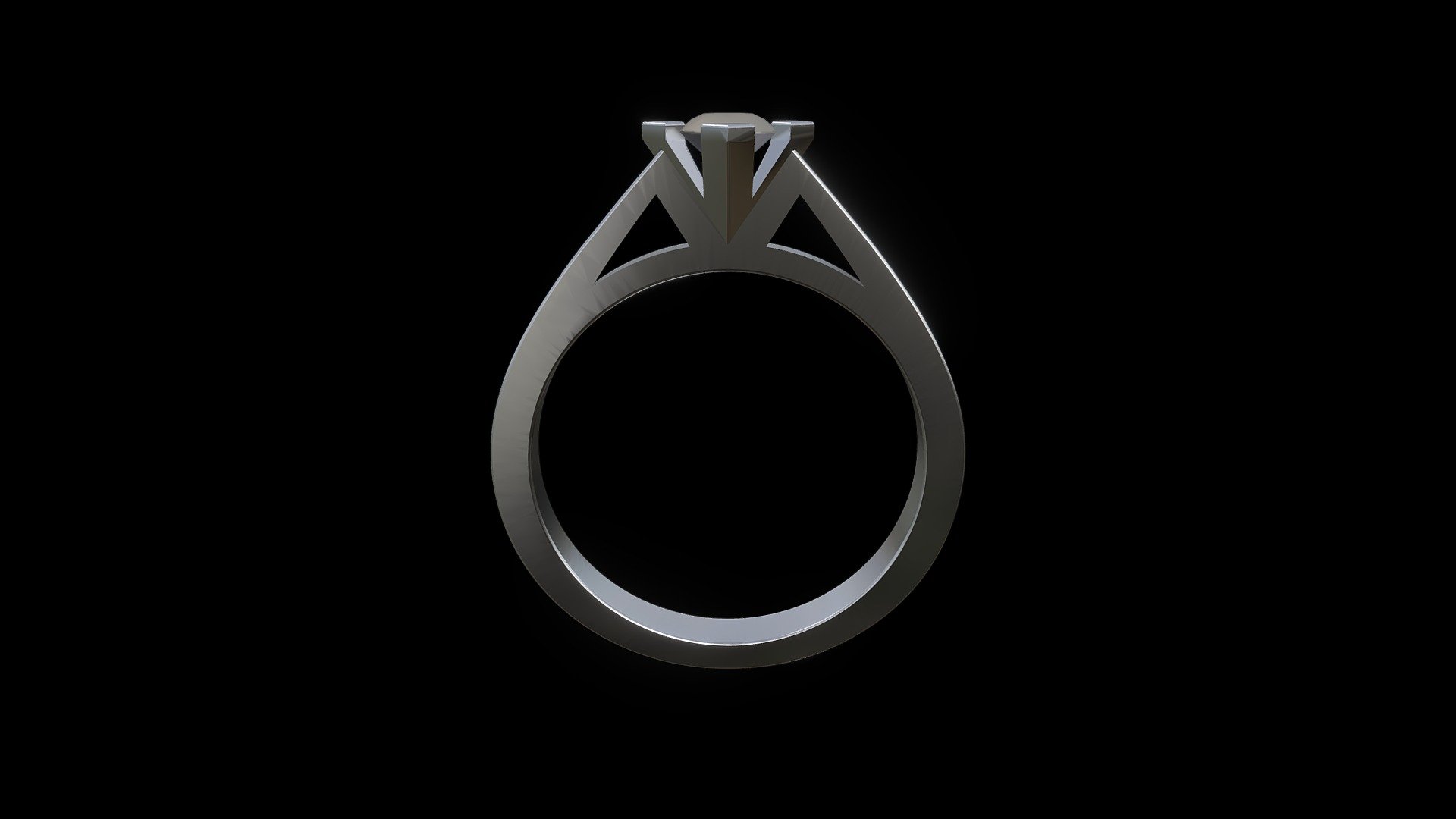 Solitaire 4 Claw Square 002 - 3D model by evadebroche [839a71b] - Sketchfab