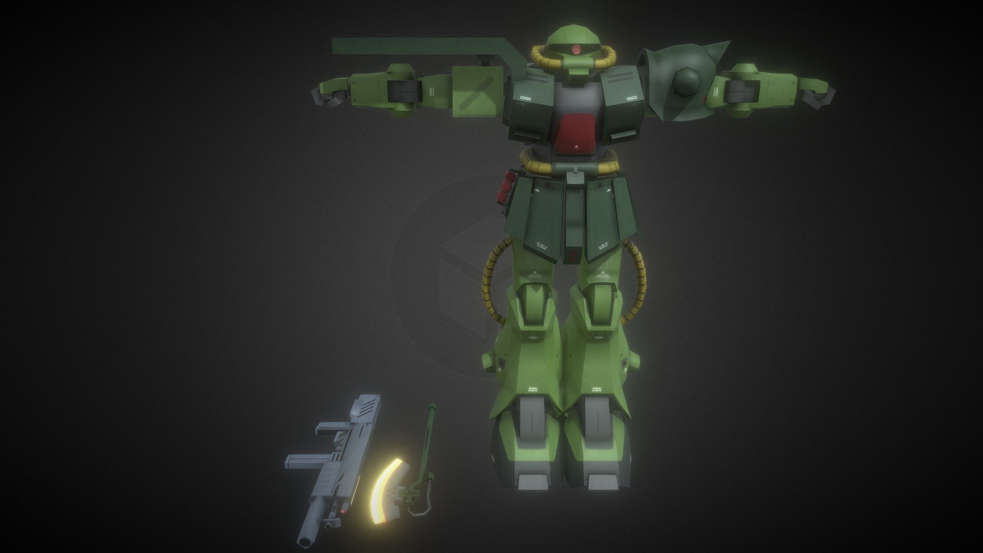 Zaku II FZ - Download Free 3D model by JUSTGAME [839ab16] - Sketchfab