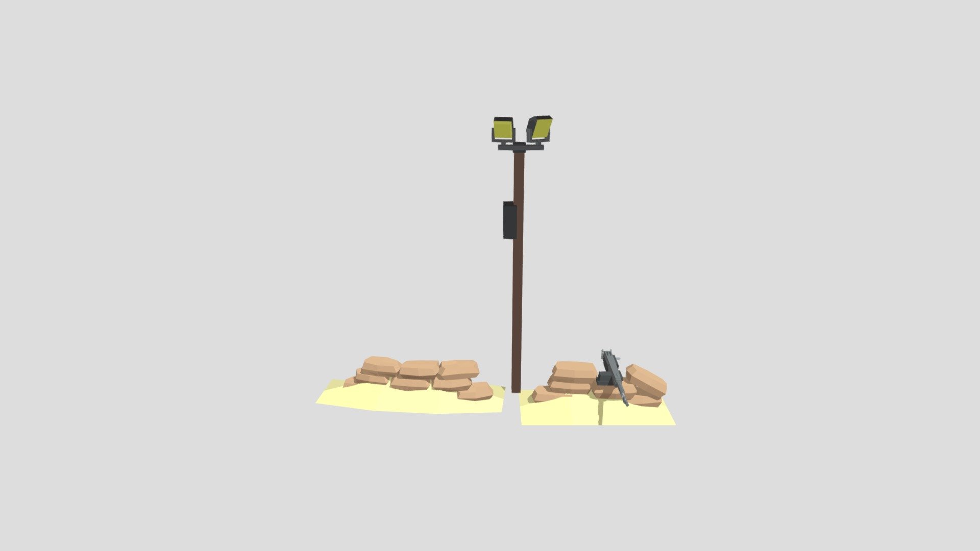 Low Poly Barrier for an Military Base - Download Free 3D model by Kolos ...