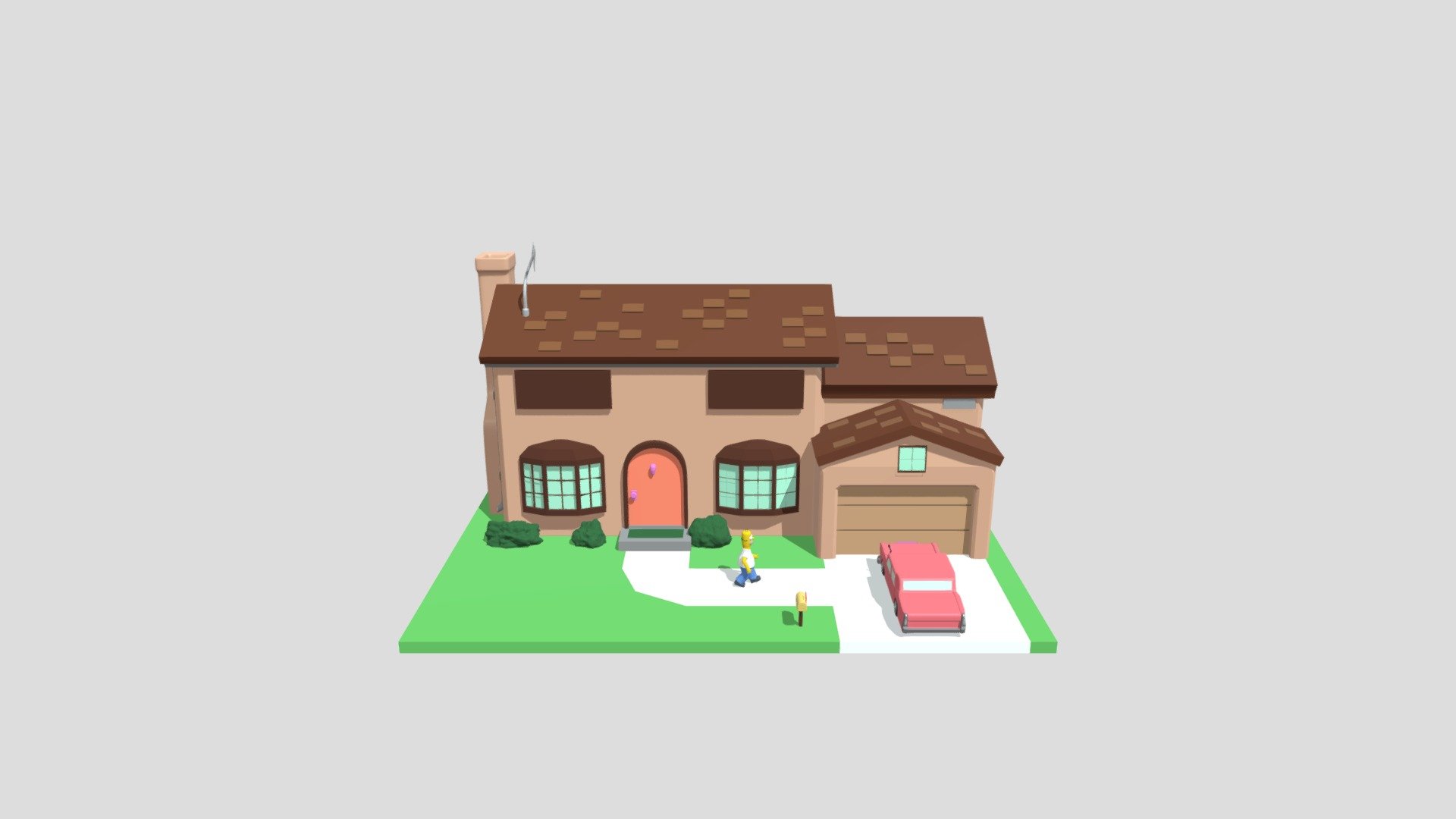 simpsons house - 3D model by ElNaitho [839d38c] - Sketchfab