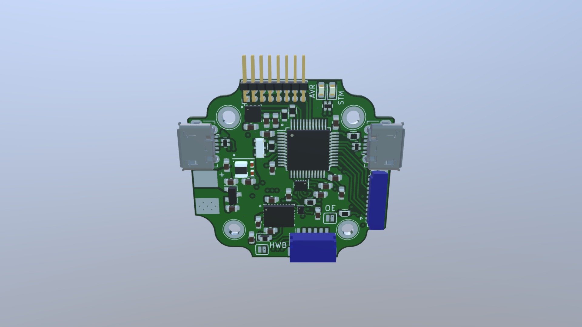 Drone Control PCB v3 - Download Free 3D model by Anhad (@Plasmabot ...