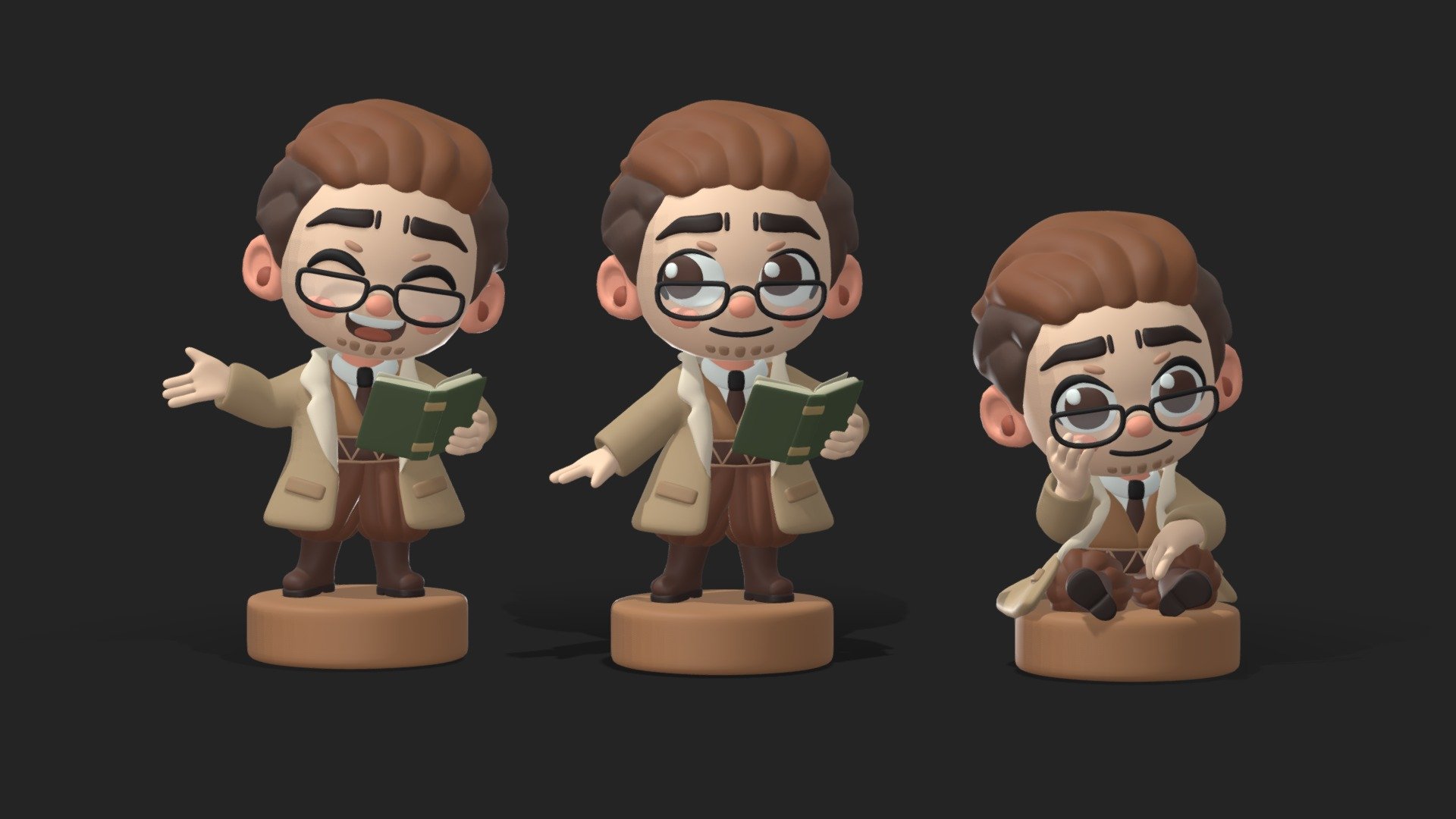 Volodymyr-Historian. Character Design - 3D model by Daria Kryvytska ...