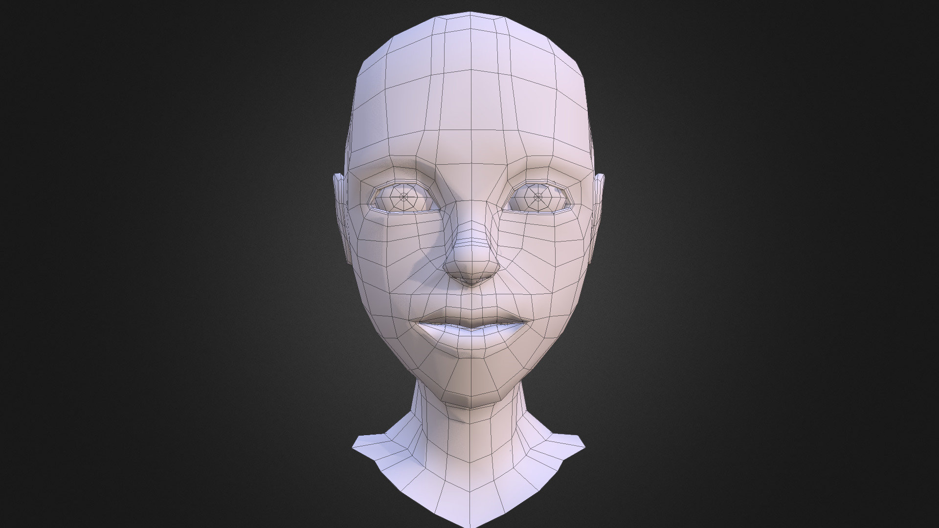 Female Head Mesh - 3D model by yeshua.nel [83a1014] - Sketchfab