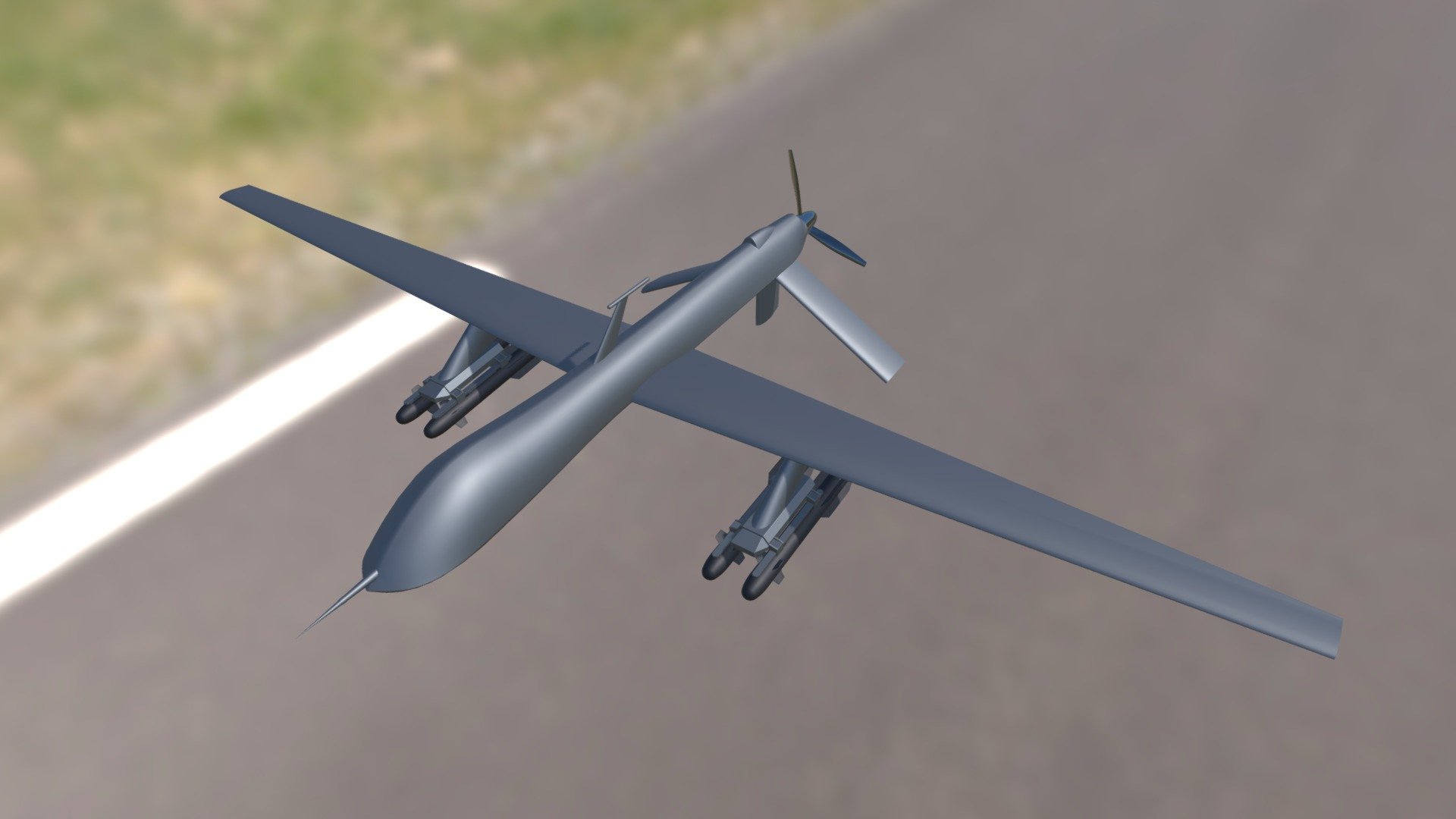 Predator Drone - 3D model by ali.z.syed [83a8724] - Sketchfab