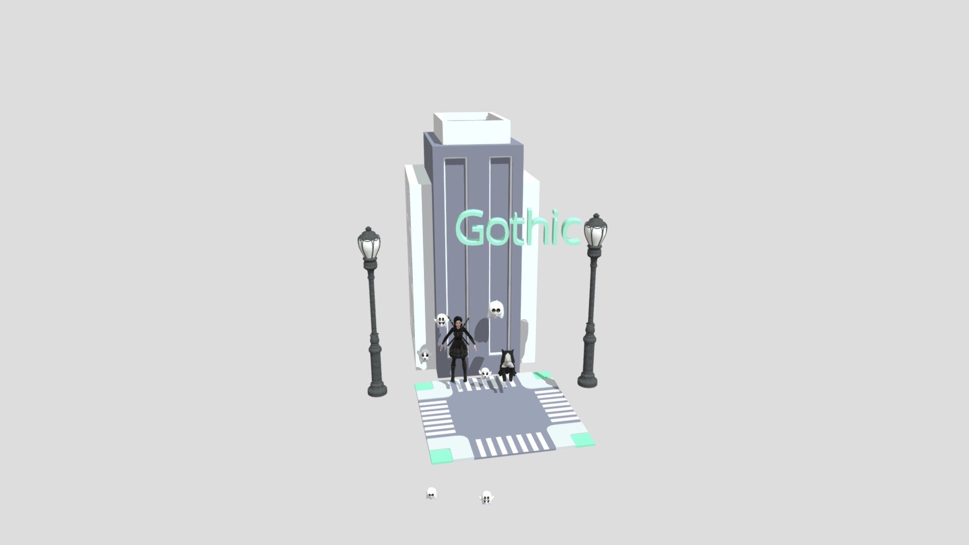 Doris Gothic 3D modal - Download Free 3D model by xiaozhanlaopobinggan ...
