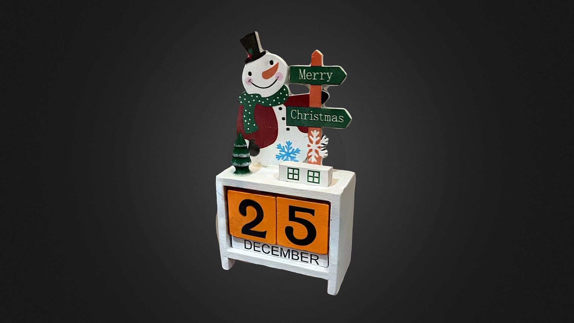 Christmas Date Calendar Snowman Ornament - Buy Royalty Free 3D model by ...