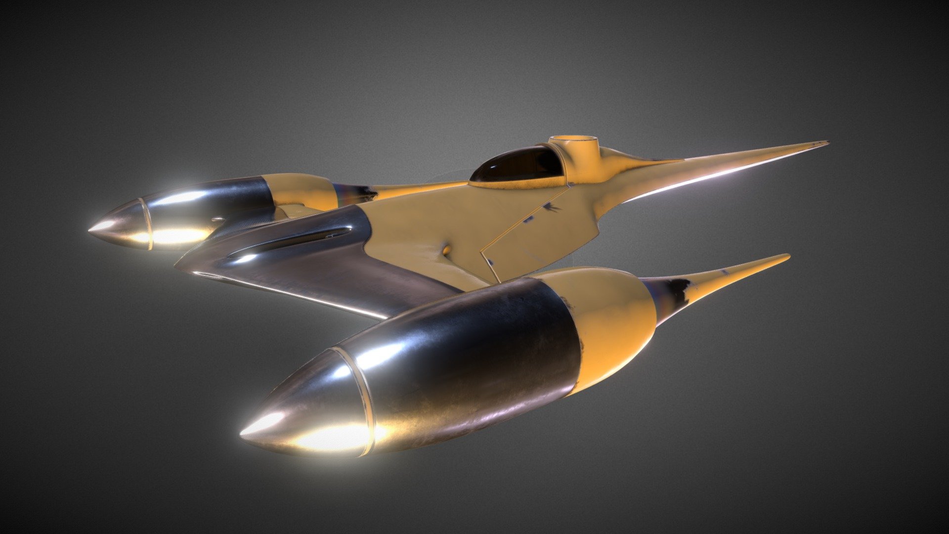Naboo Fighter - 3D model by akifdur [83af0df] - Sketchfab