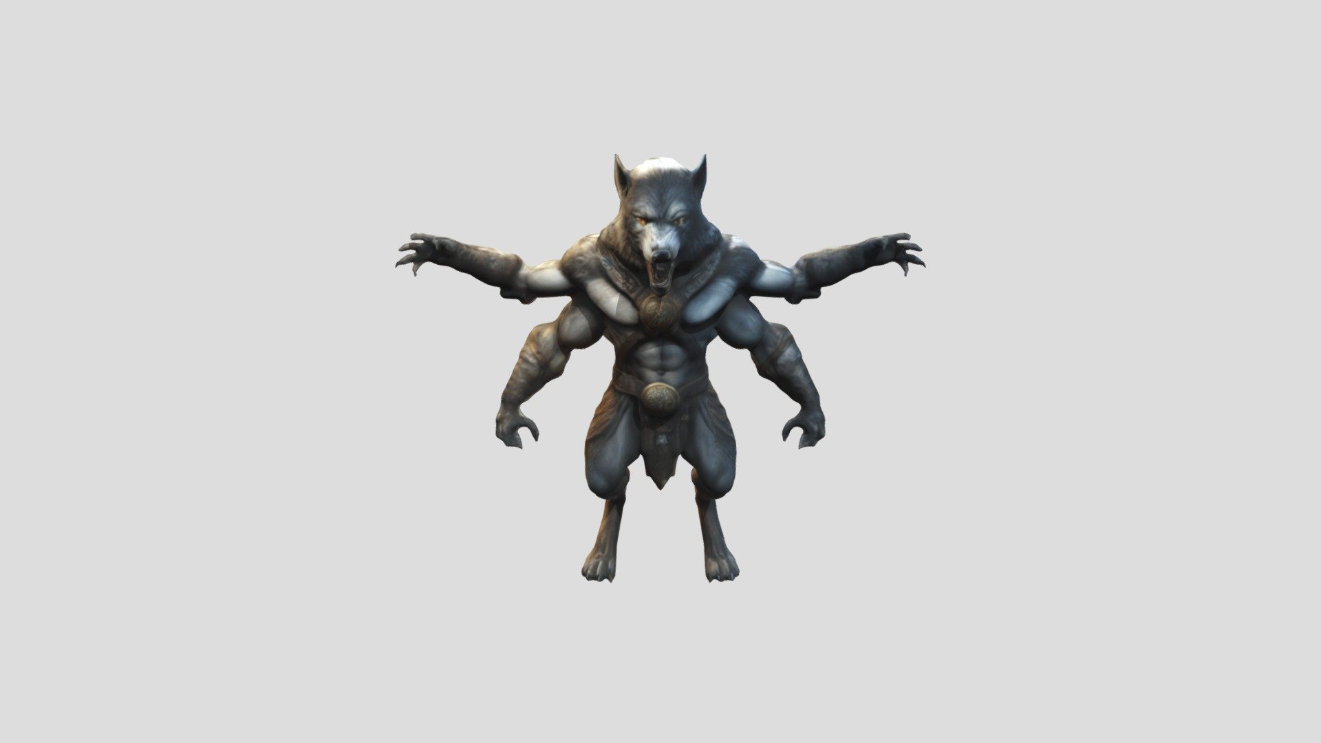Wolfy Beast Warrior 3 - 3D model by nocluewhattocallthisemail [83b1be9 ...