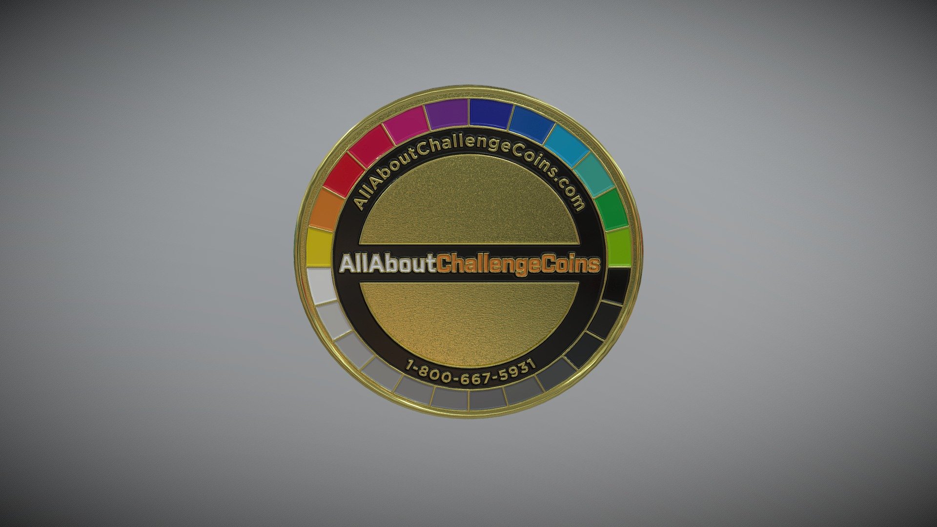 High Polished Gold Challenge Coin - 3D model by All About Network ...