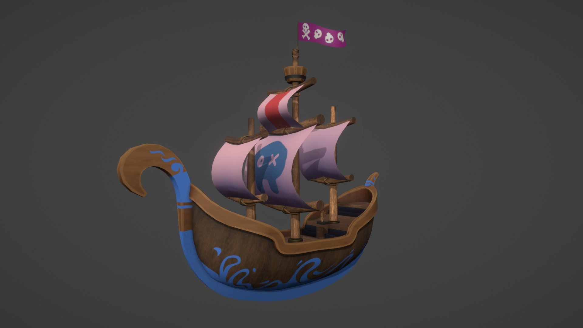 Stylized Pirate Ship - Download Free 3D model by Nik_kale [83b5b58 ...
