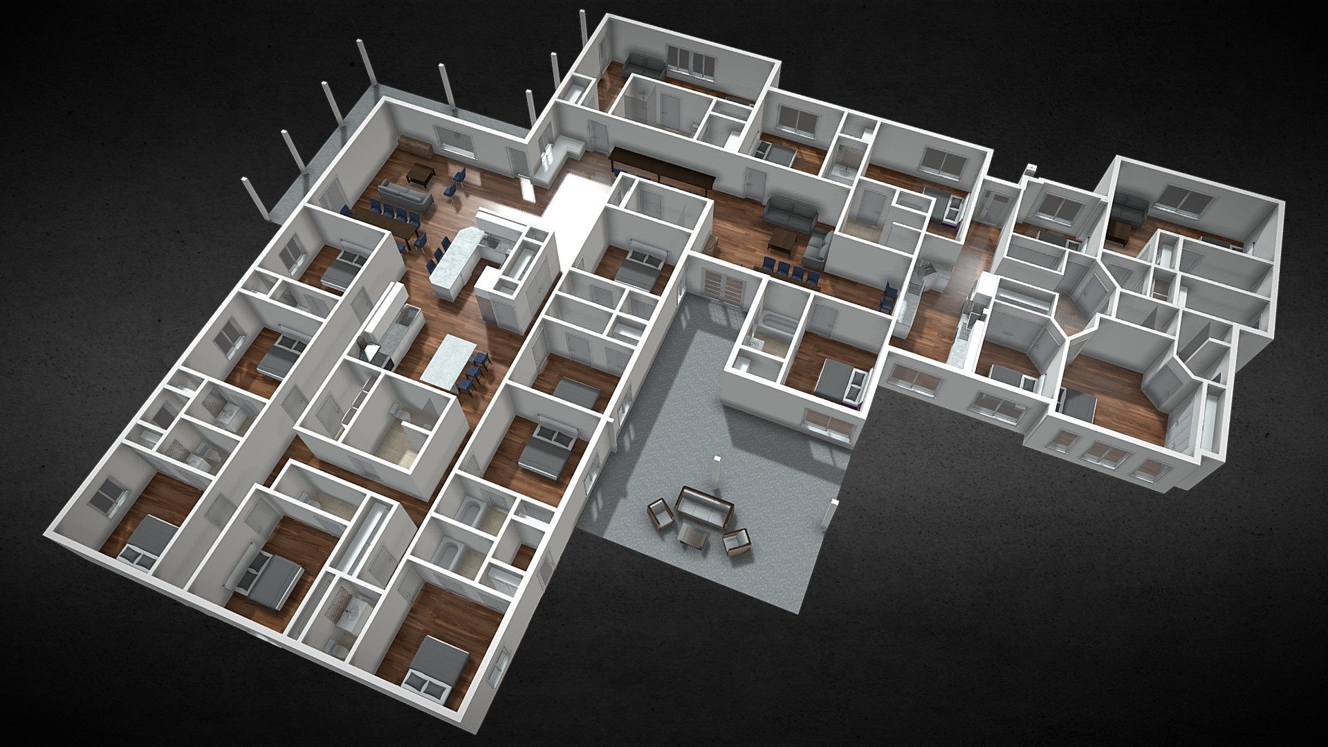 Swanson - floorplan 3D model - 3D model by Render3DQuick [83b6400 ...