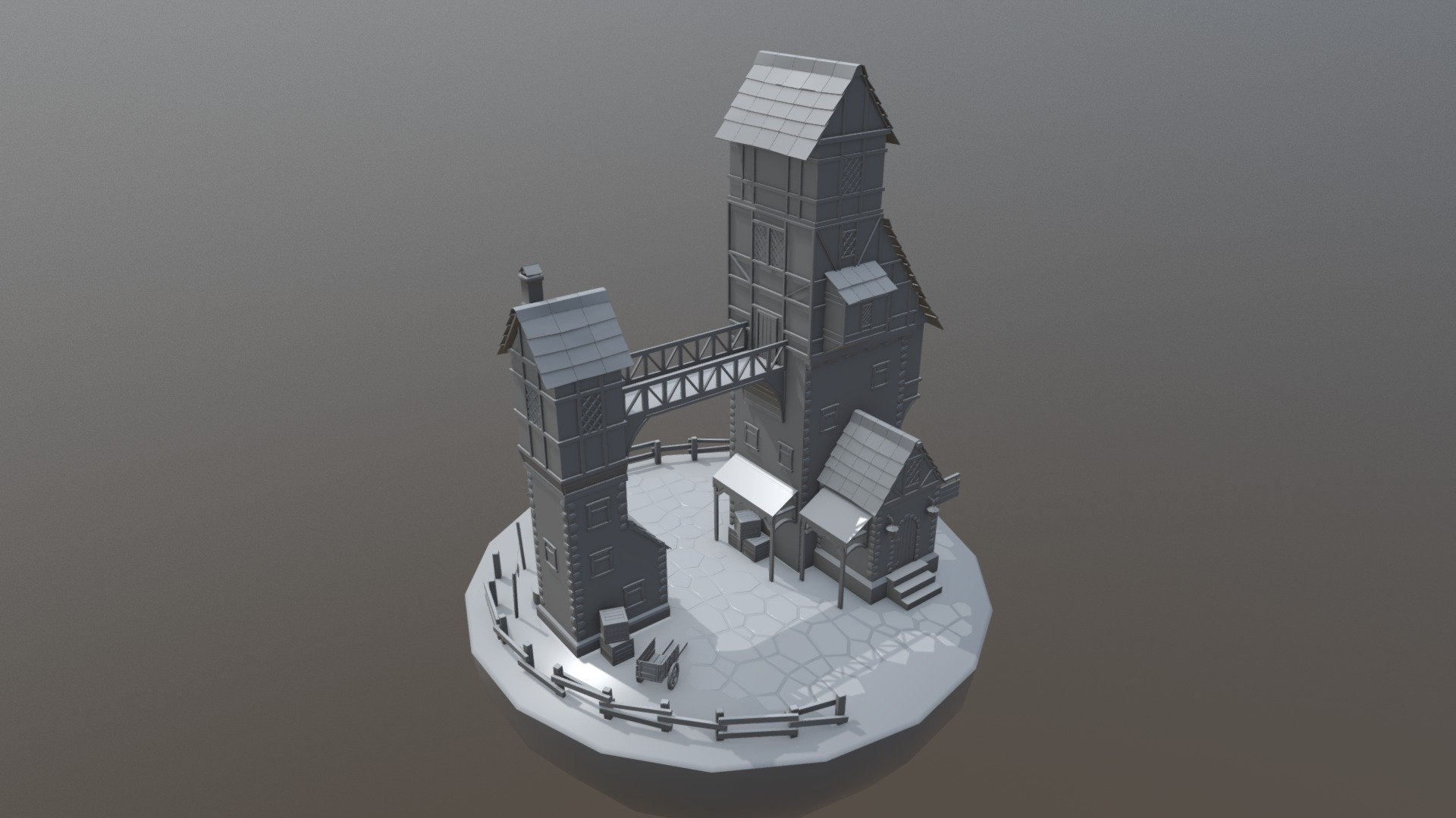 Small Village - 3D model by MaryFox (@brezhnieva) [83b6a42] - Sketchfab