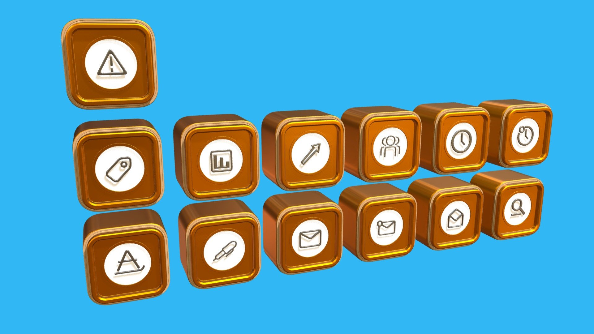 Icons - 3D model by 3D Chop Art (@3dchop) [83b7fd9] - Sketchfab