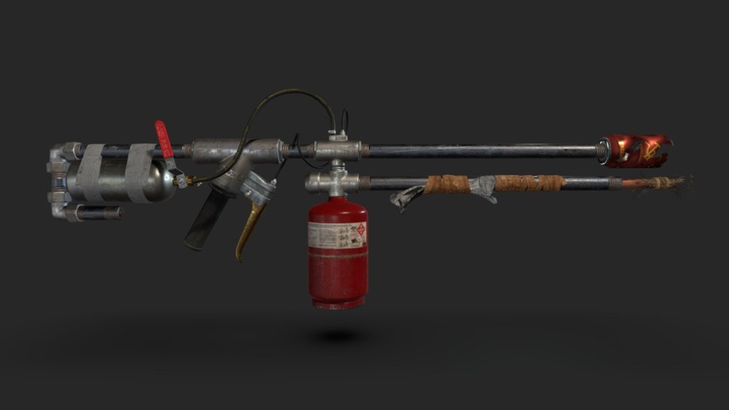 Flamethrower - 3D model by davidlindh [83b9400] - Sketchfab