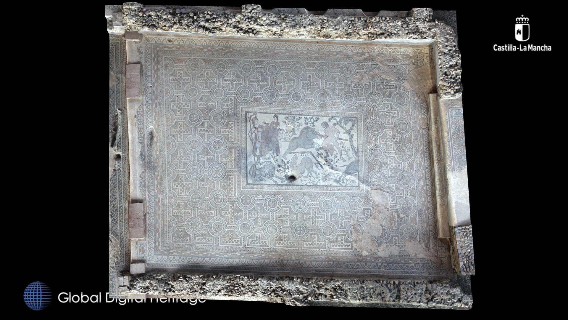Carranque Mosaic of the Death of Adonis - Download Free 3D model by ...