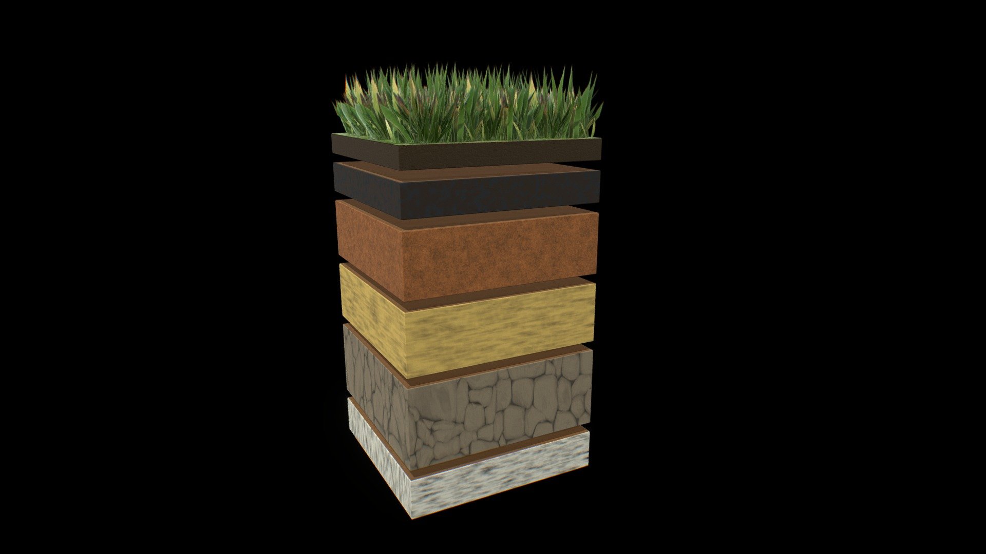 Layers Of Soil - Buy Royalty Free 3D model by arloopa [83bbff6 ...