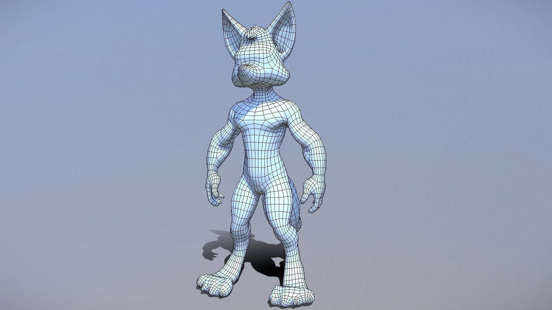 Furry character Stylized Basemesh with Topology - Buy Royalty Free 3D ...